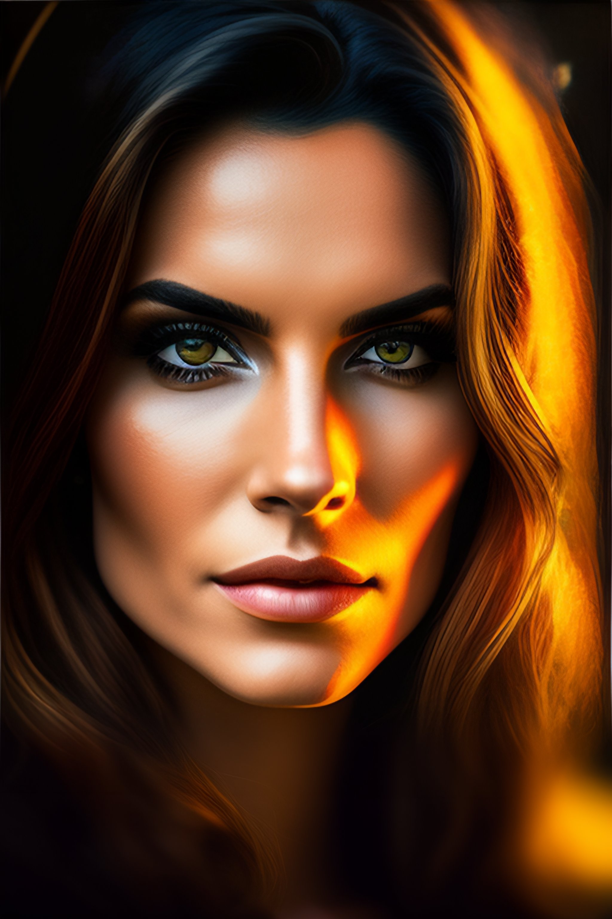 Lexica - Woman with yellow eyes