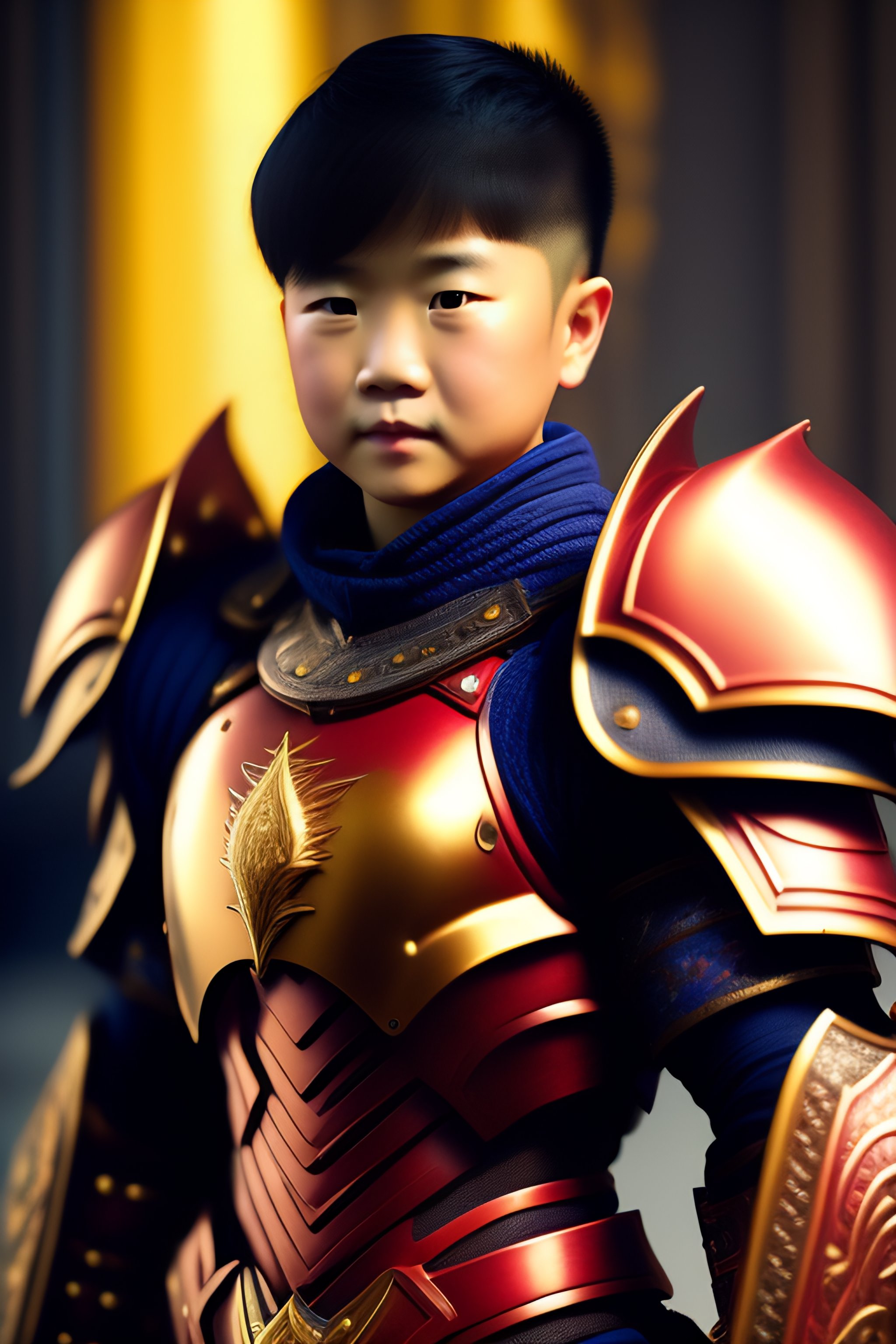 Lexica - Kavyn Loong with warhammer armor