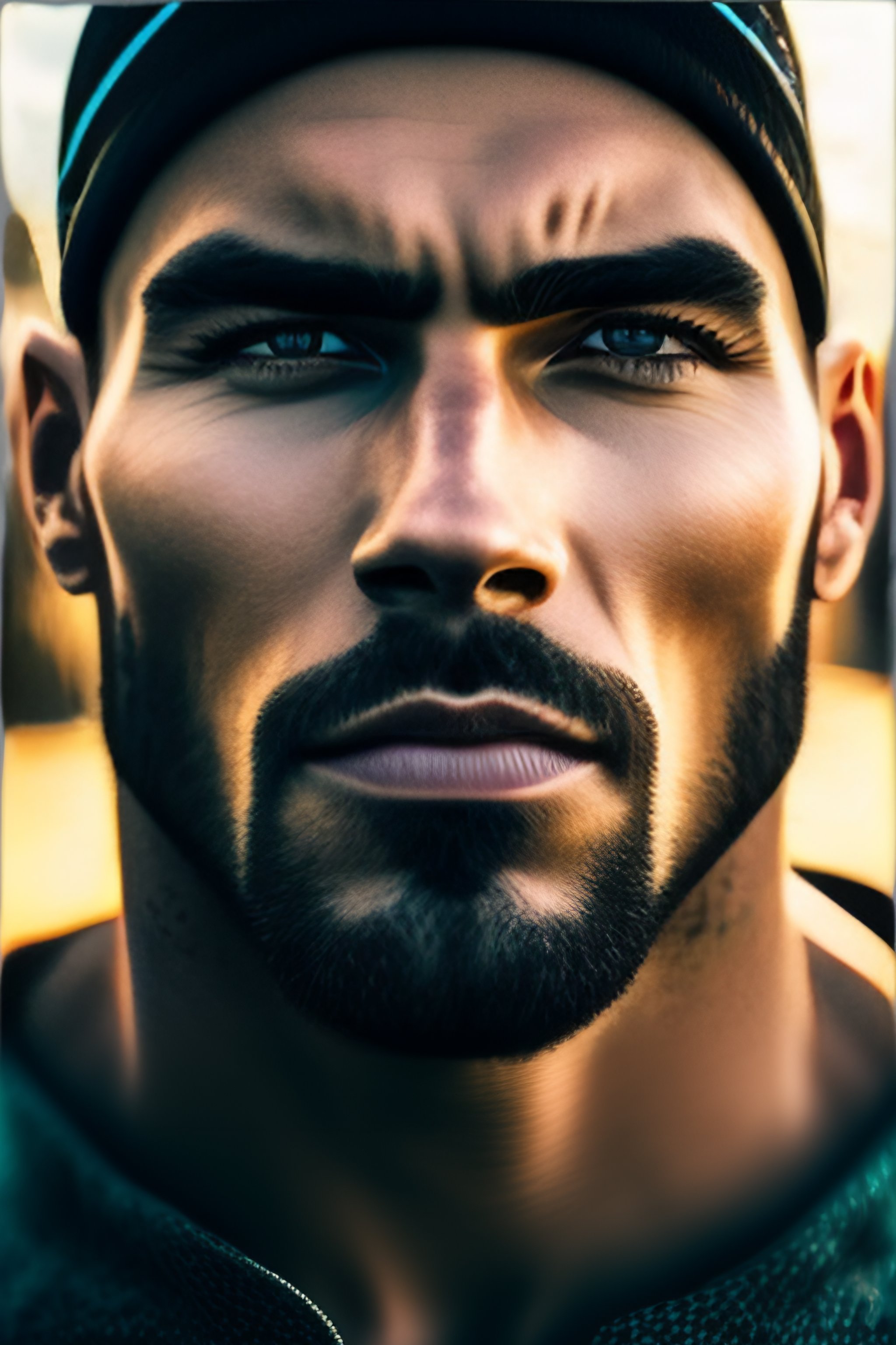 Lexica - Portrait of a caucasien bodybuilded man, full shot, half man ...