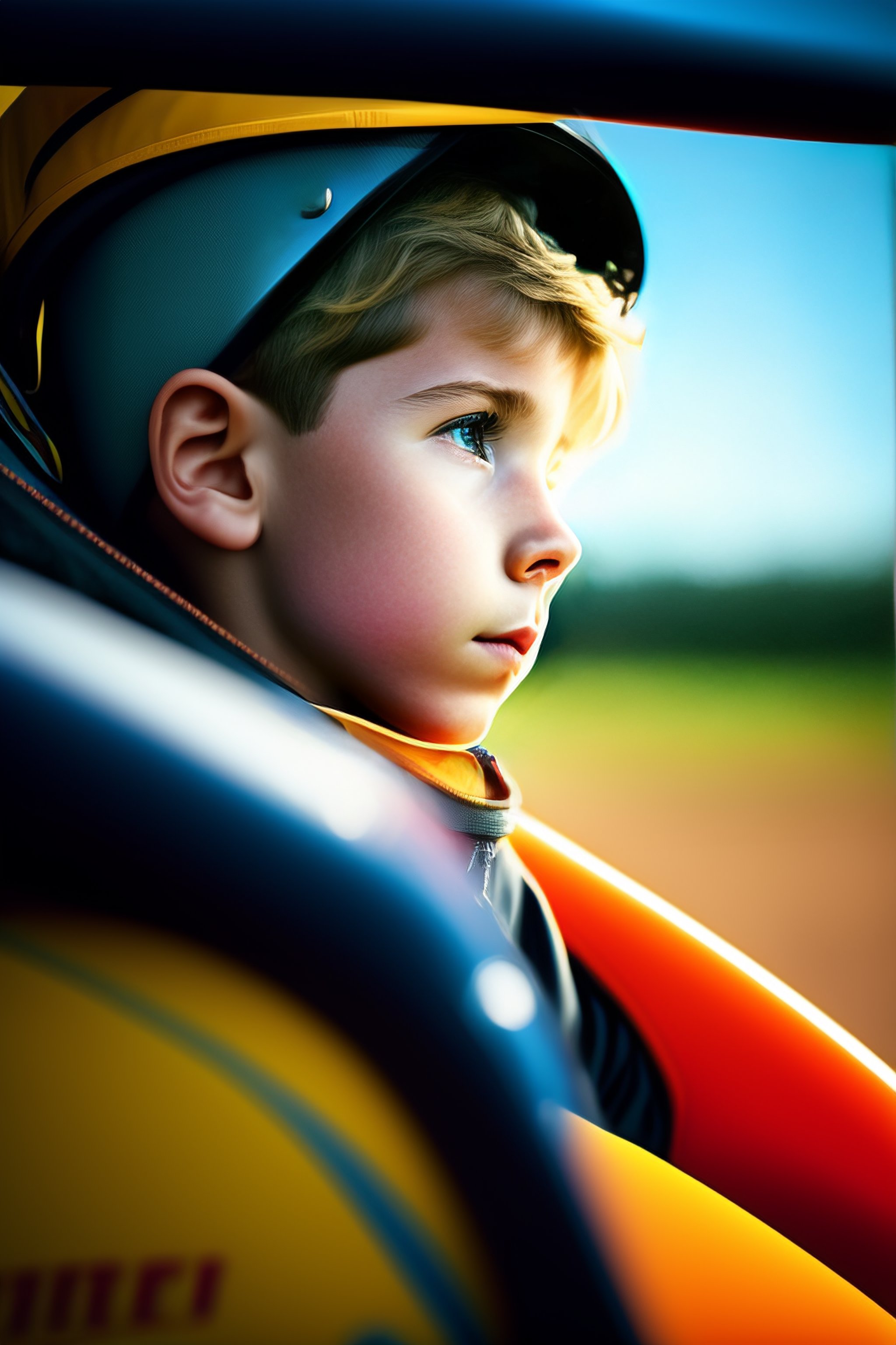Lexica - Portrait of a kid pilot in a glider