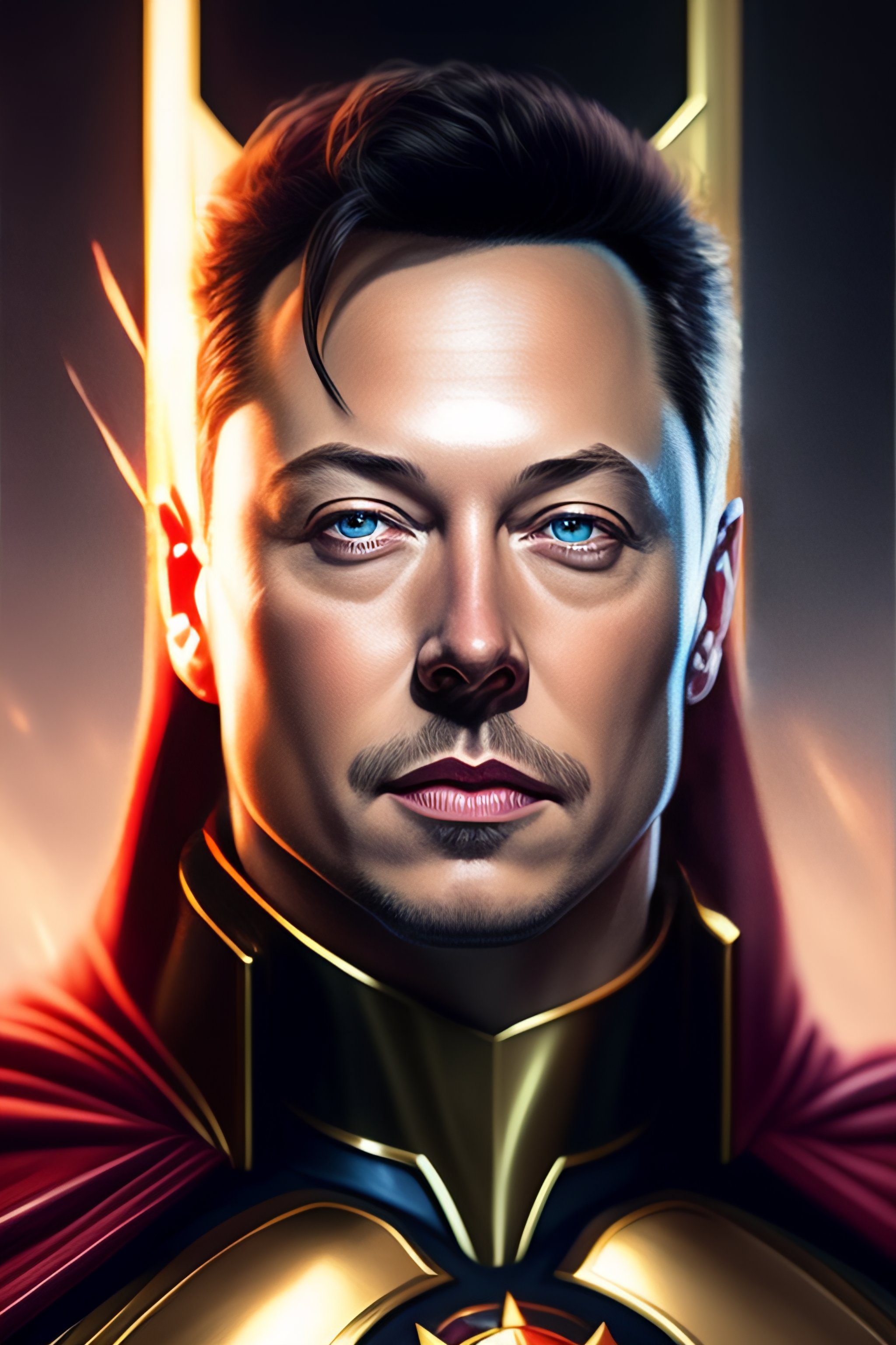 Lexica - Elon musk as thor, realistic portrait, symmetrical, highly ...