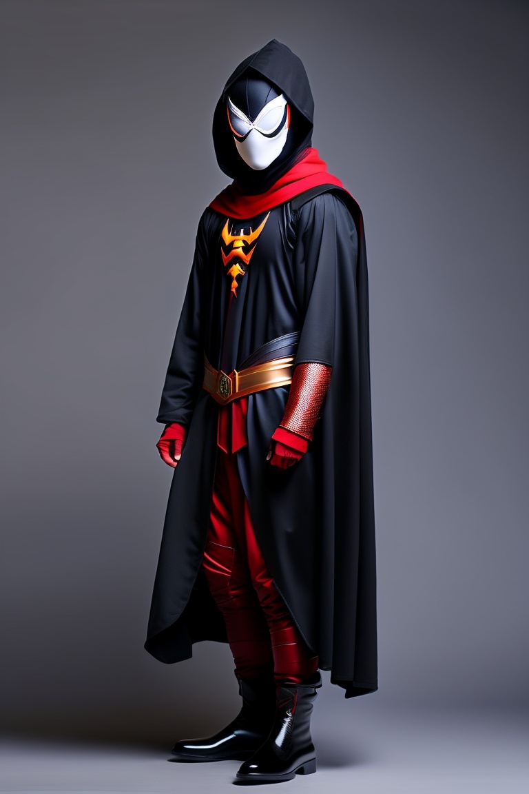 Lexica - Young man, fully masked, fantasy, Spider-Man style, black ...
