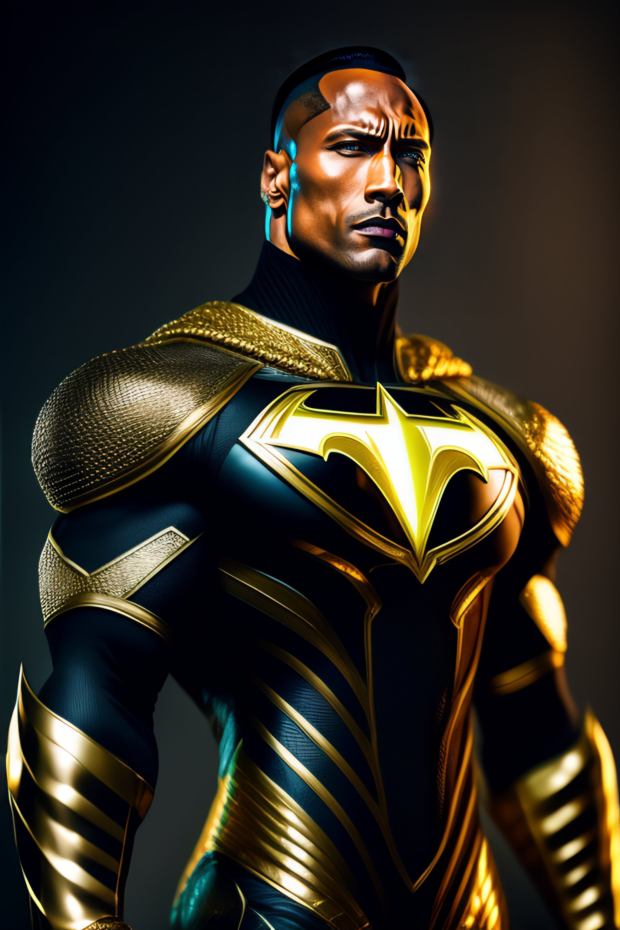 Lexica - Ultra-sharp photography of male hero, Dwayne Johnson as DC ...