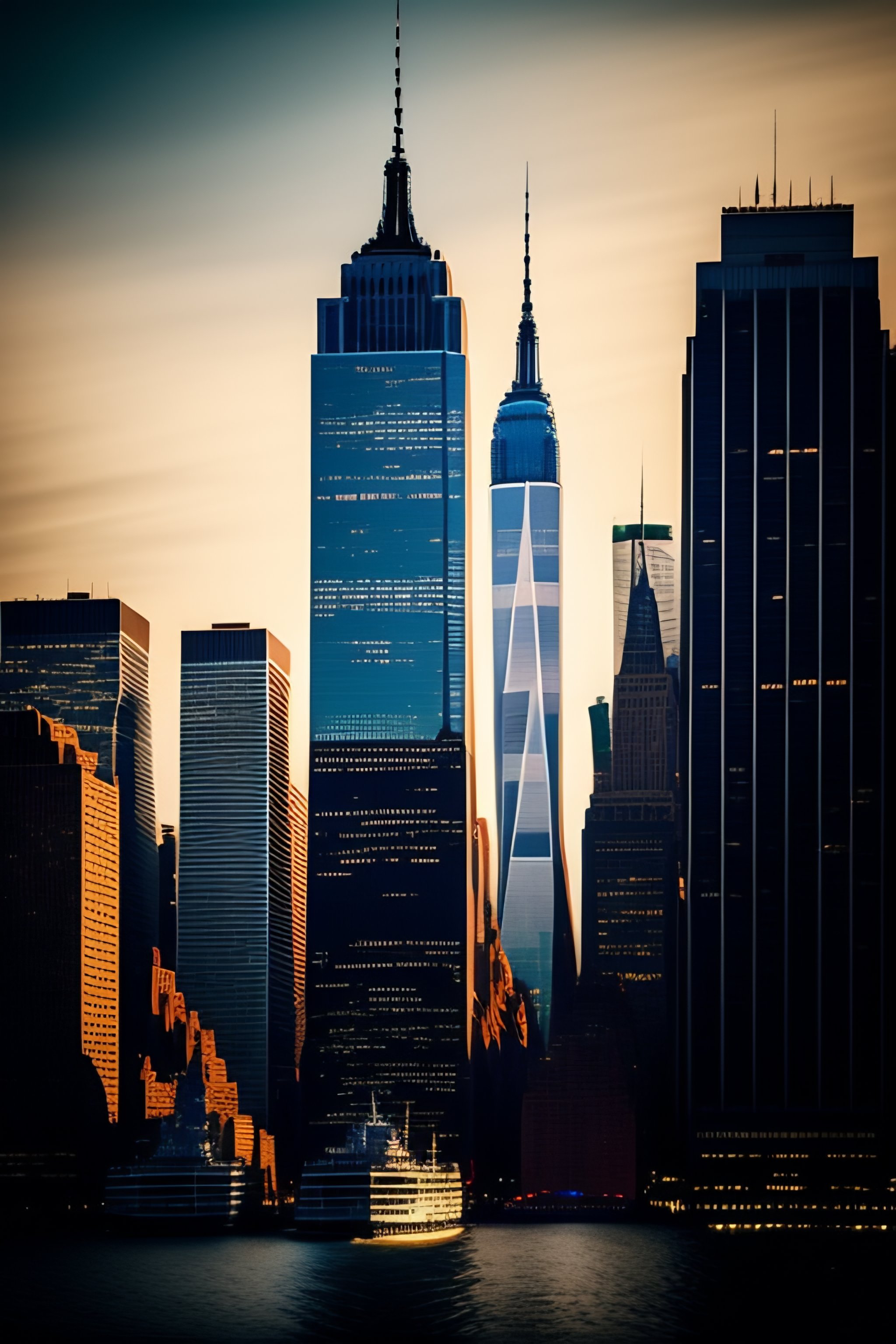 Lexica - New york city skyline, vintage