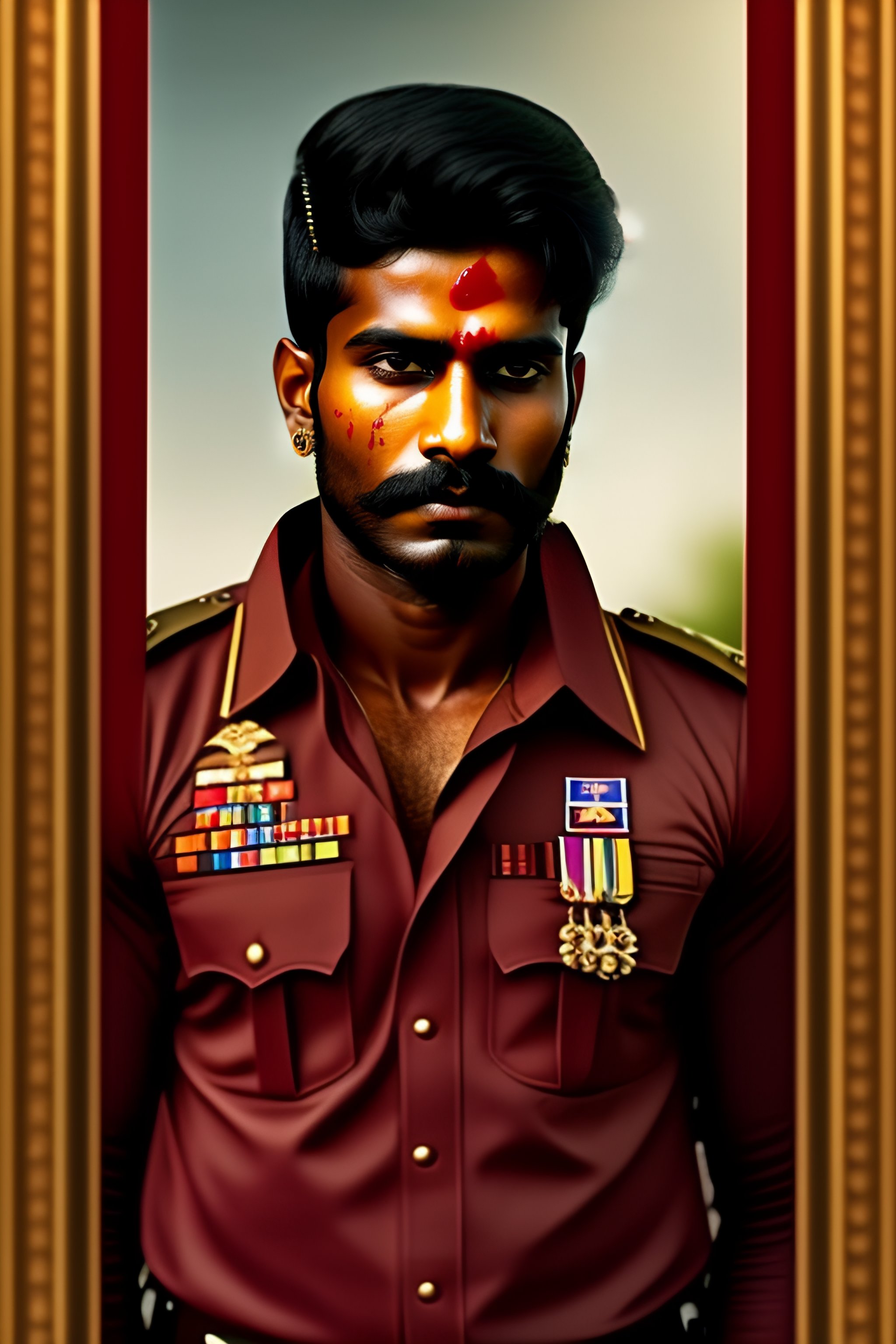Lexica - Portrait of modern next generation south indian mercenary in ...