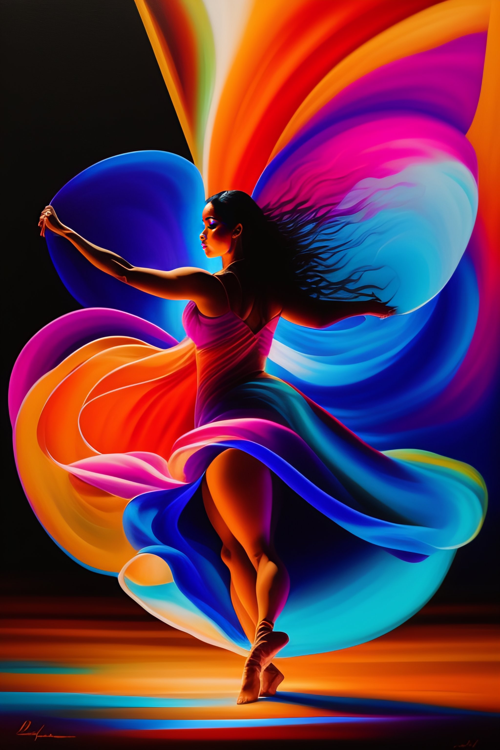 Lexica - Female dancer in movement, latin dance, super abstract ...