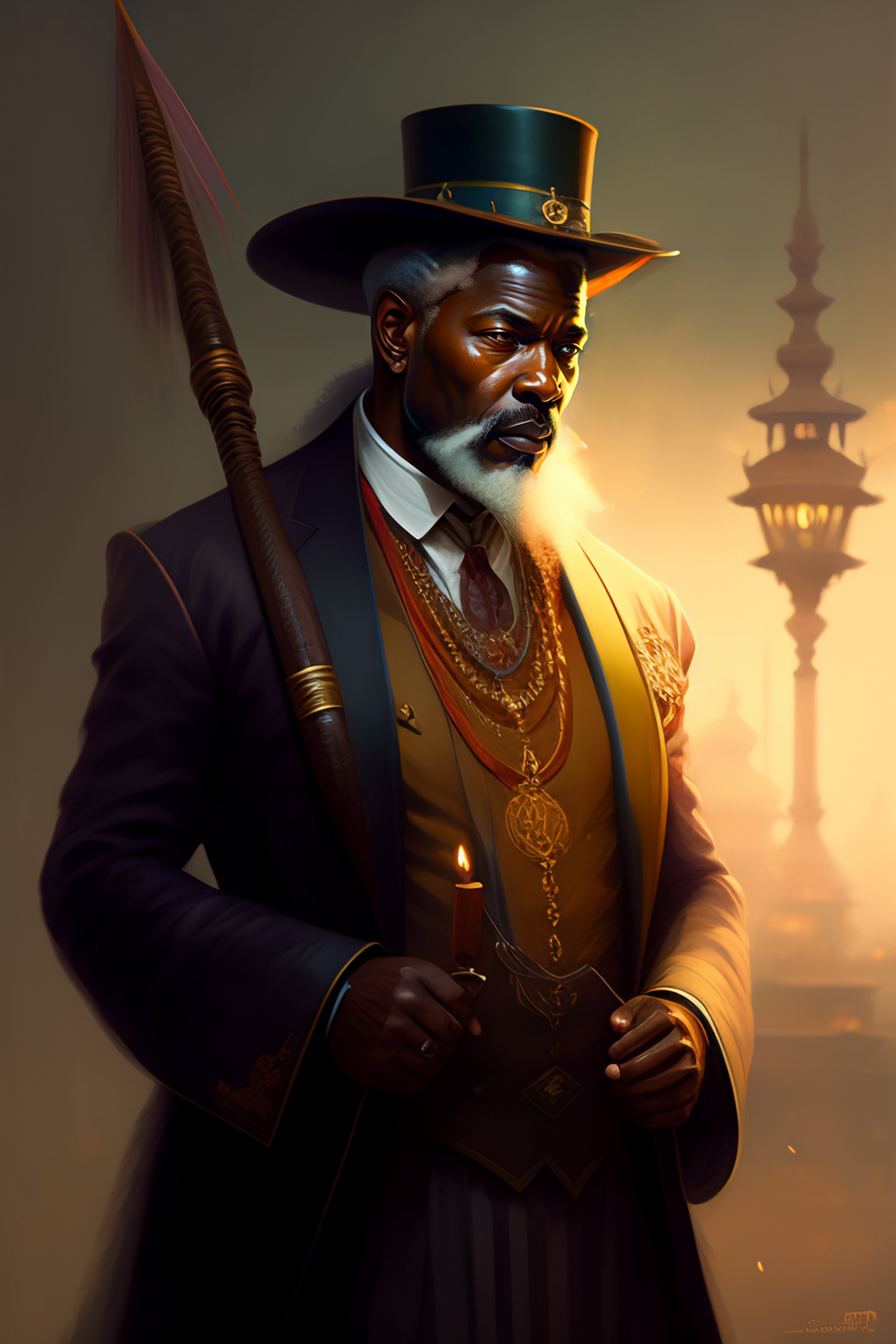 Lexica - Full shot body photo of a voodoo witch doctor old-fashioned ...