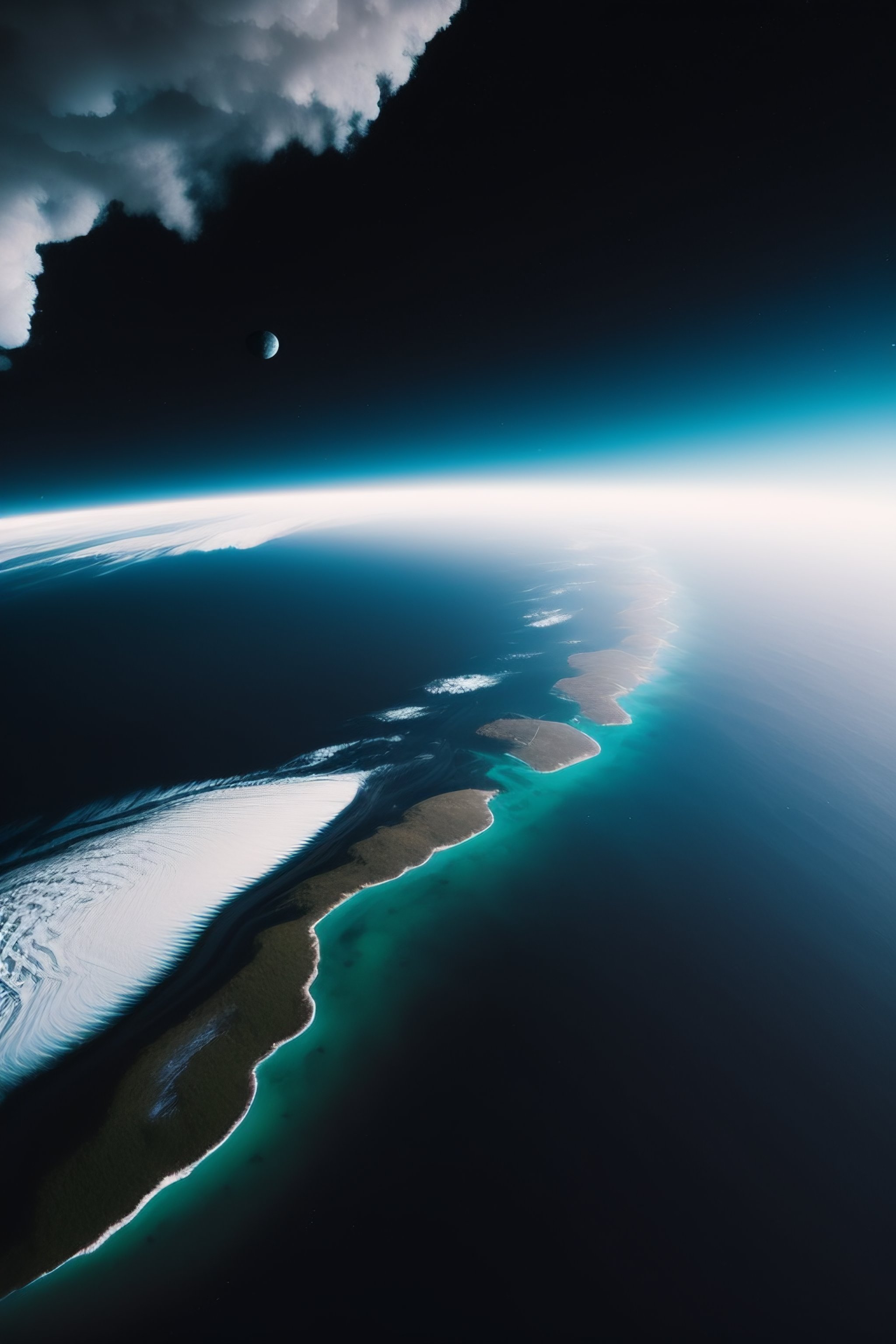 Lexica - Photo of the earth, grey seas, dark clouds, black lands, view ...