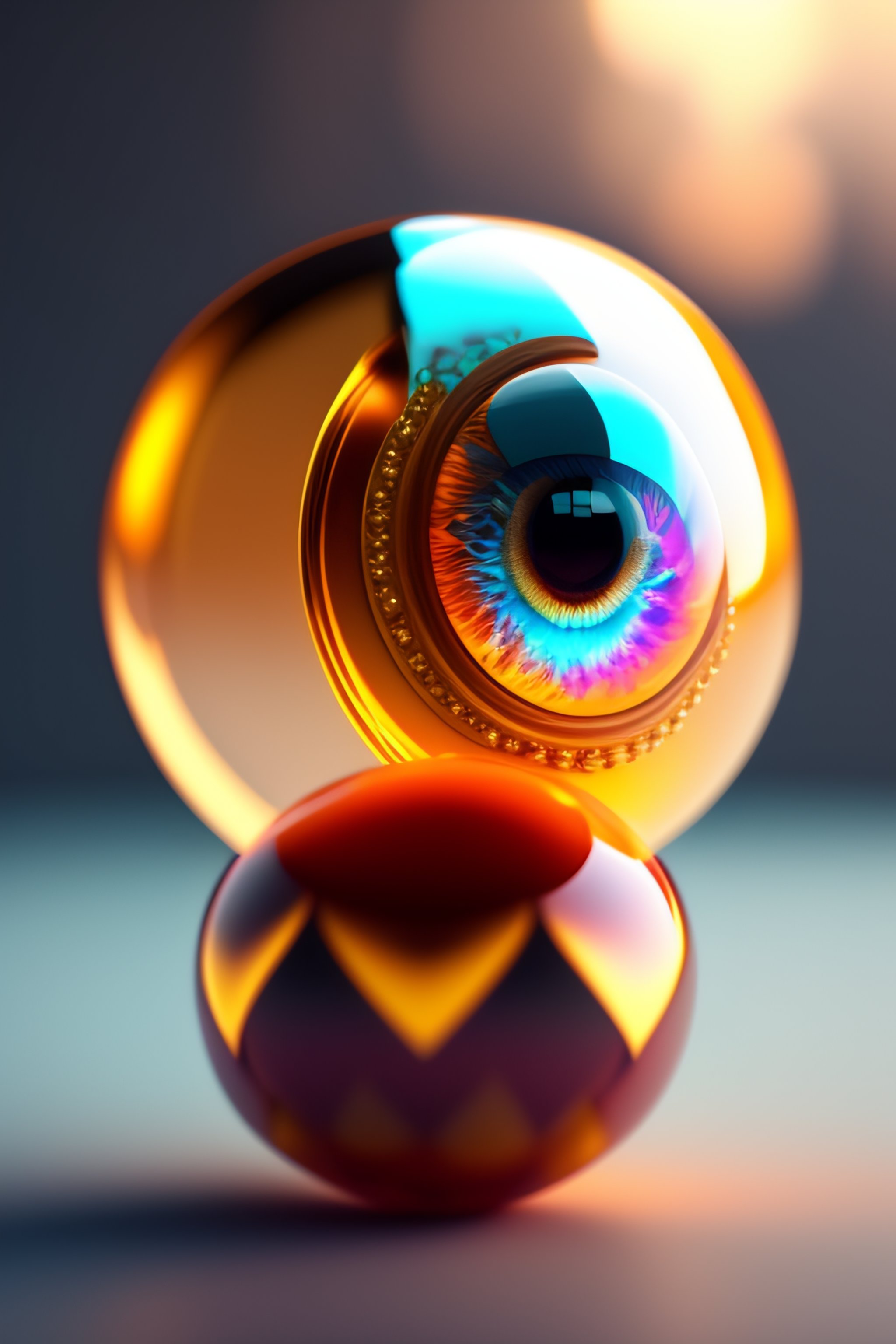 Lexica - A cute adorable baby phoenix made of crystal ball with low ...