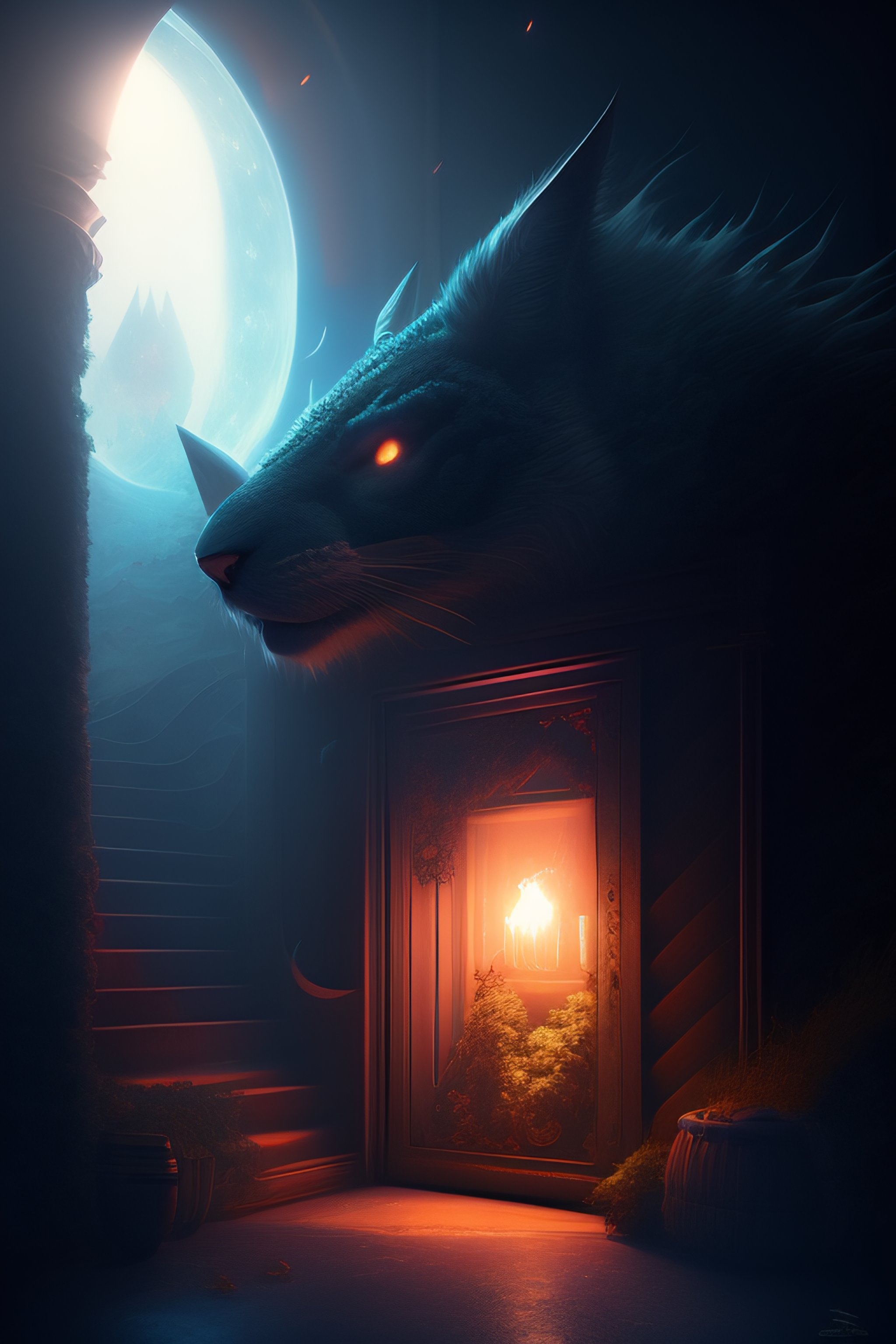 Lexica - Monster inside a liminal space of nightmares, dynamic lighting ...