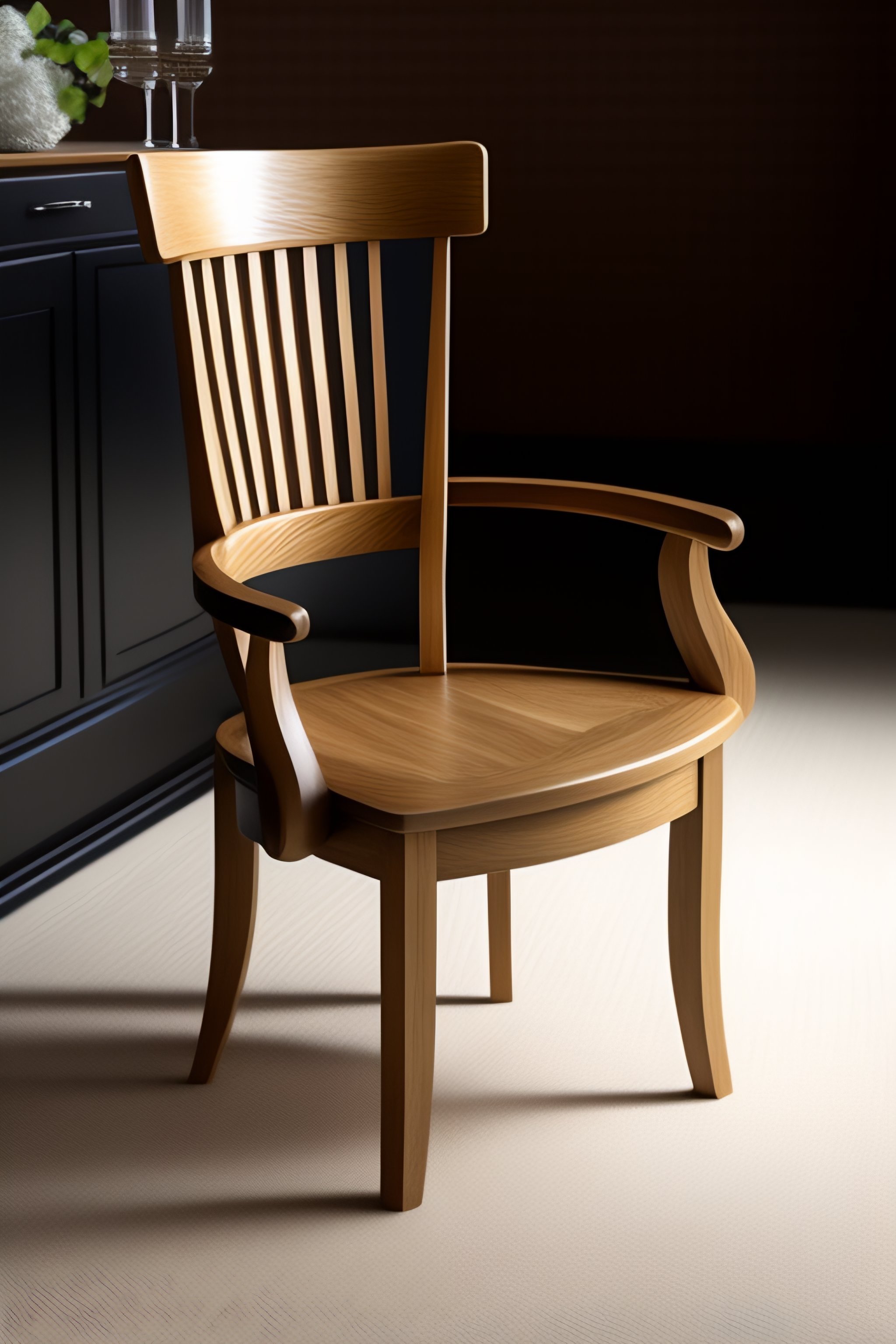 Lexica - Modern and simple oak wood arm chair comfy