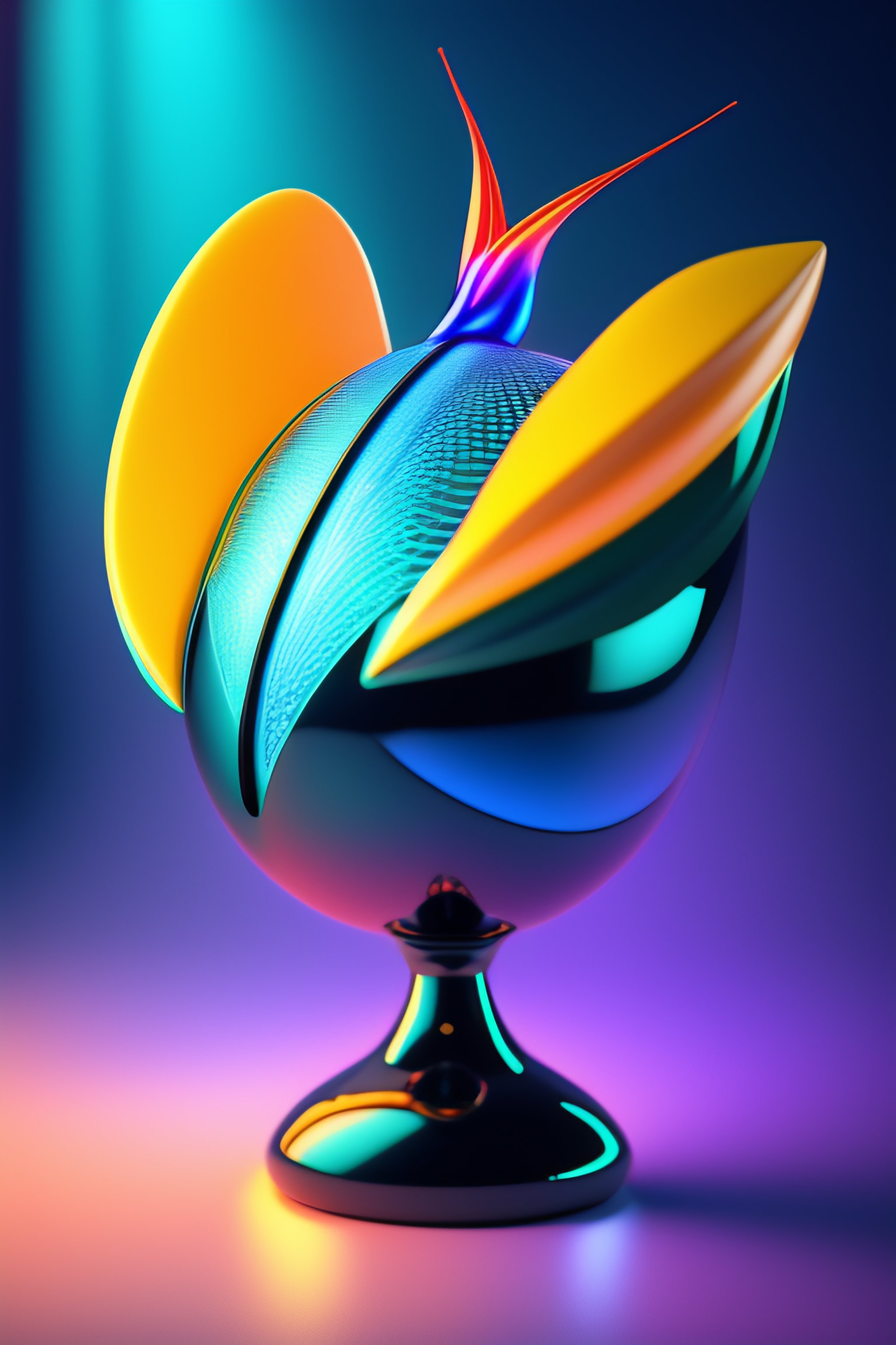 Lexica - Electric disco synthesizer shaped as a bird of paradise,teal ...