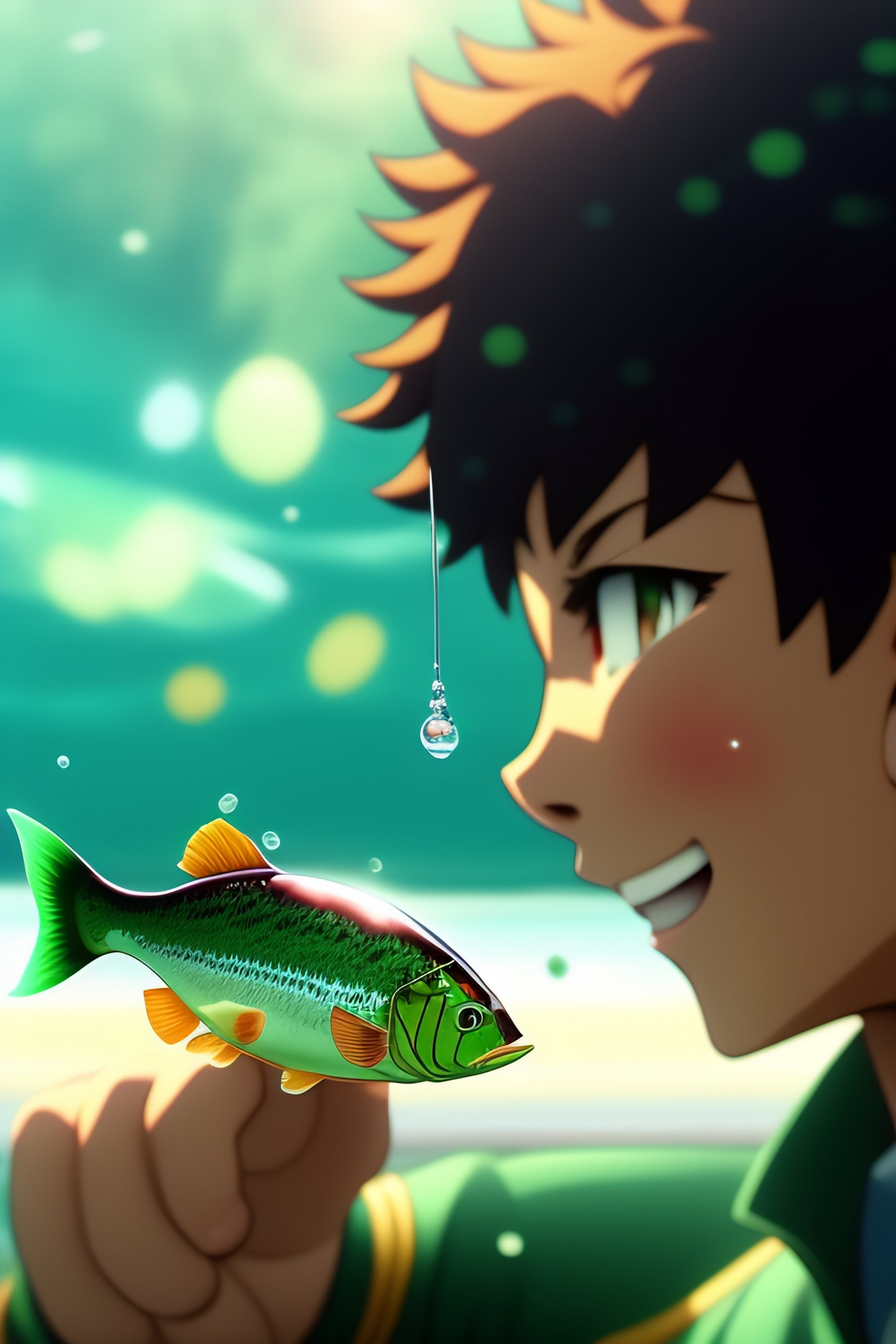 Lexica - Izuku Midoriya fishing fish
