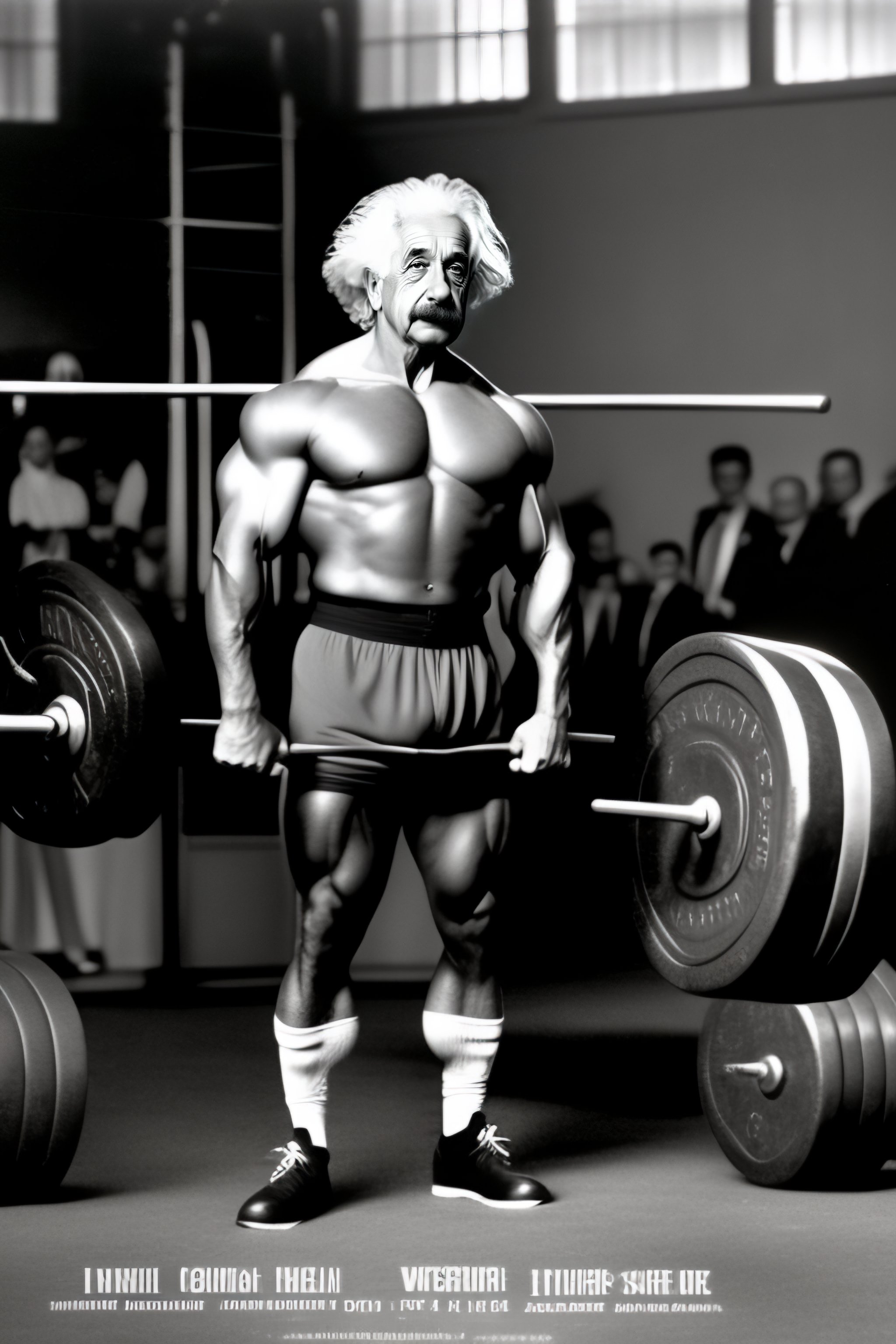 Lexica - Albert Einstein weightlifting