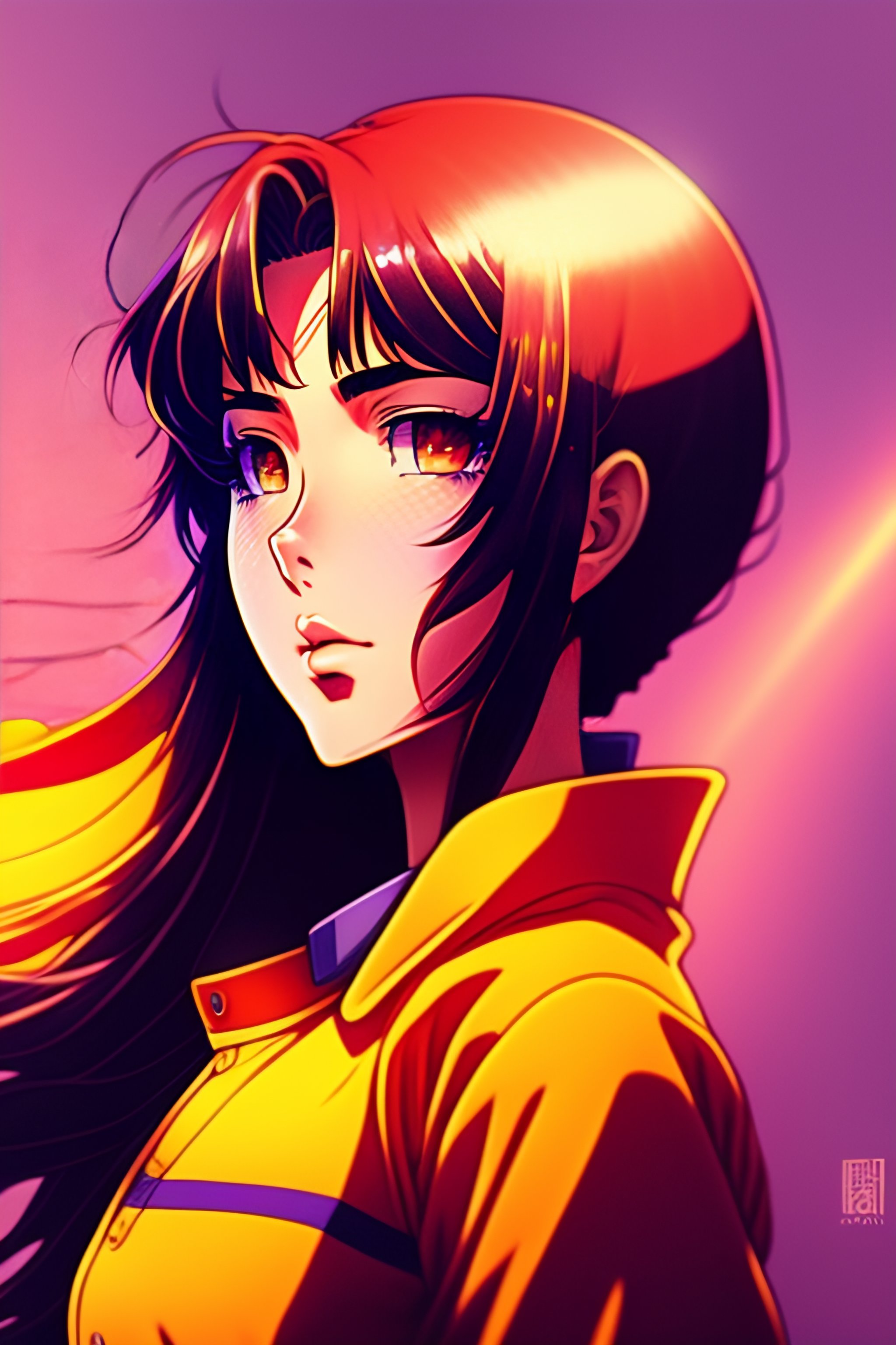 Lexica - Vintage 90's anime style, dramatic lighting, girl, drowing, tabs