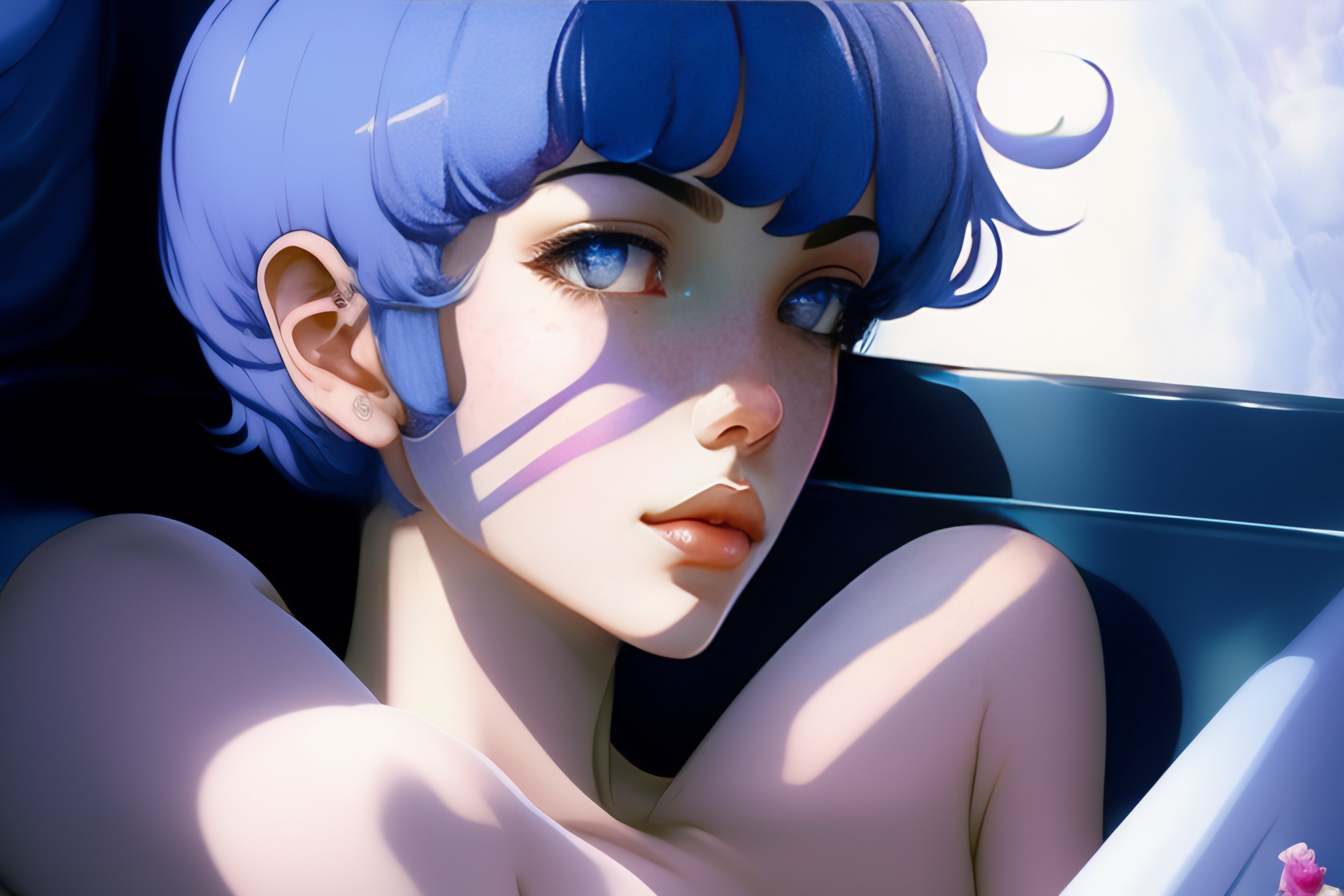 Lexica - ((Rei Aayanami)), fullbody, attractive, (laying) in bath up ...