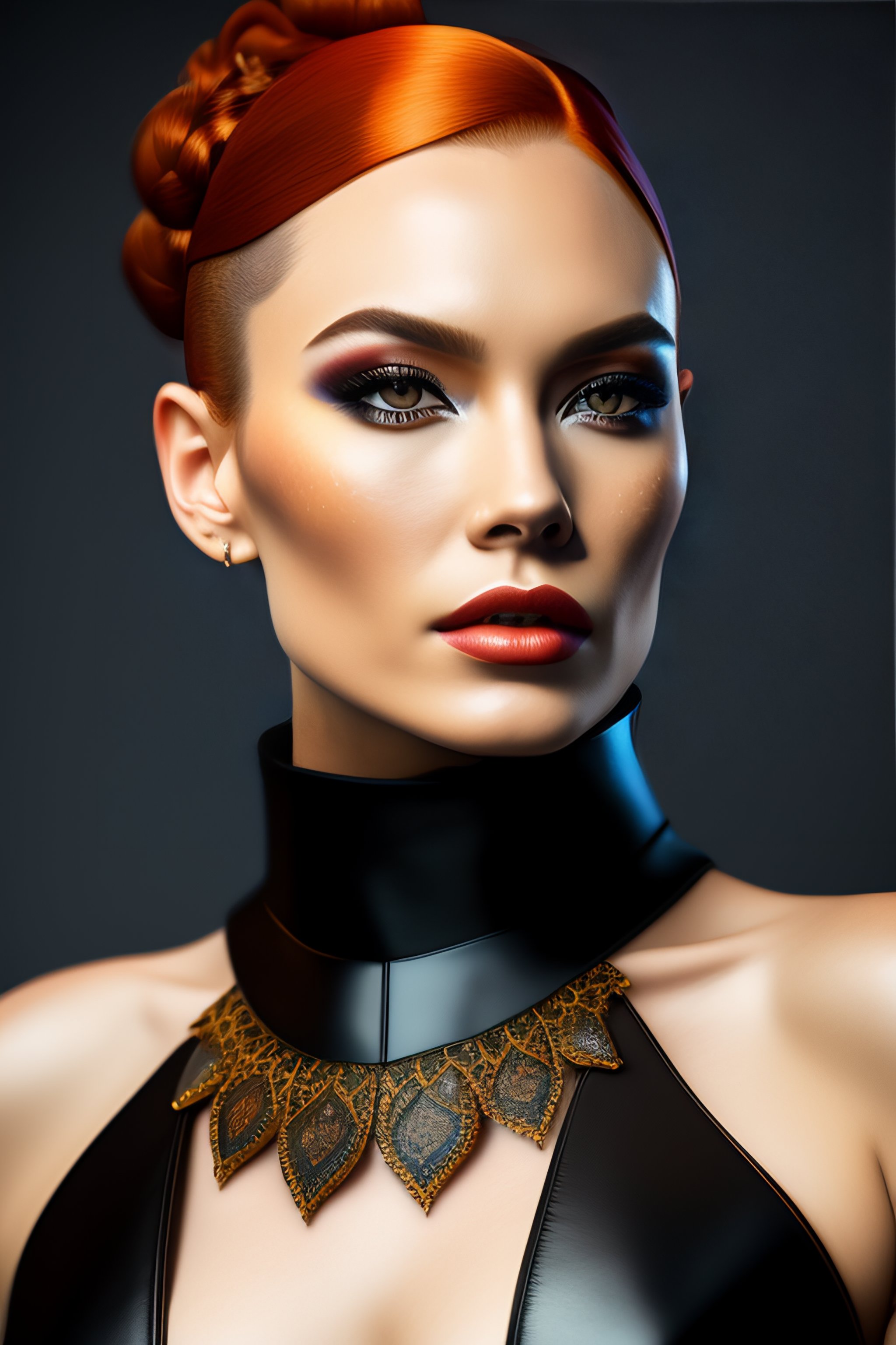 Lexica - Analog style, pltn style, goth gothic goddess in leather corset, smooth soft skin ...