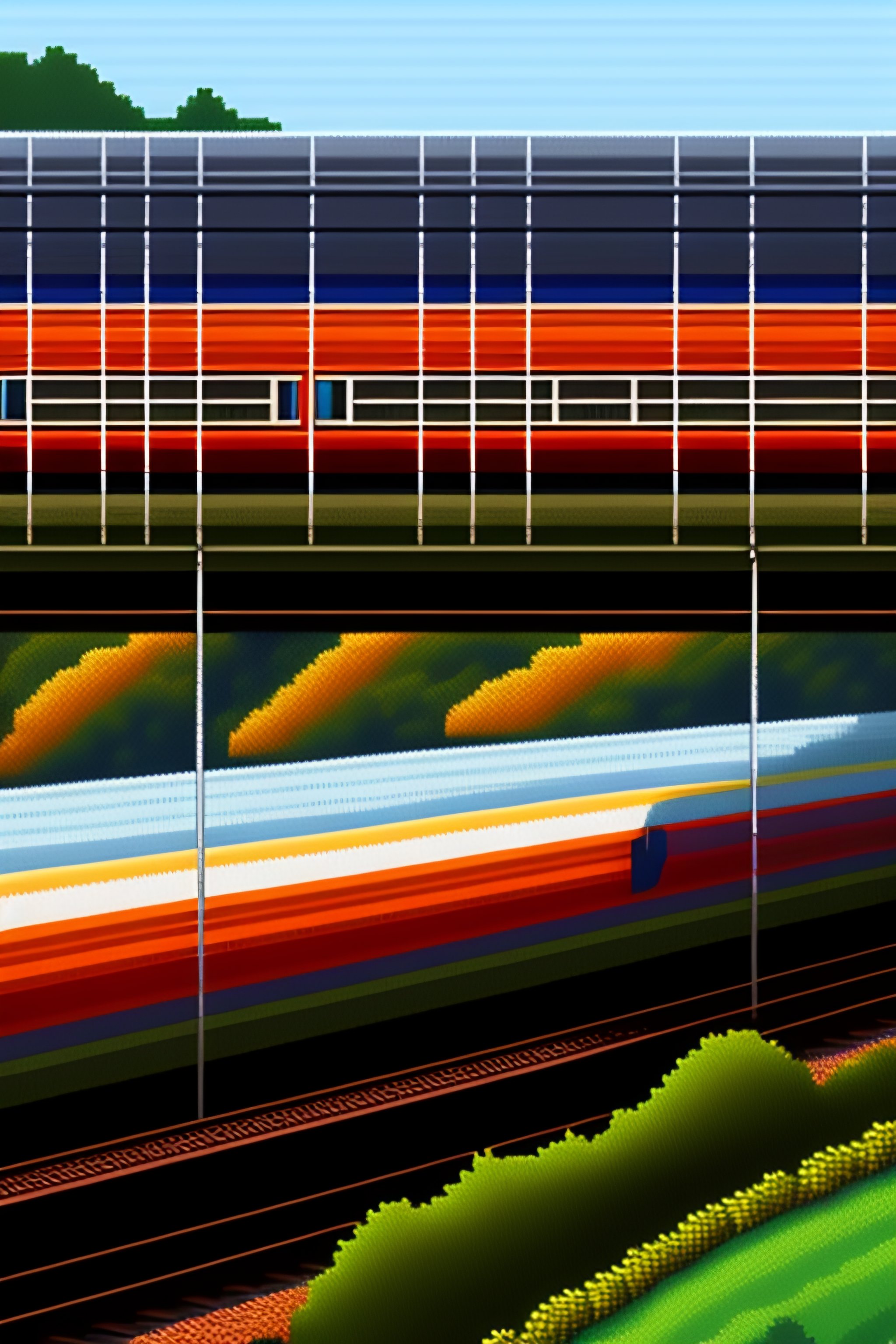 Lexica - Late train, hyper-realistic pixel art