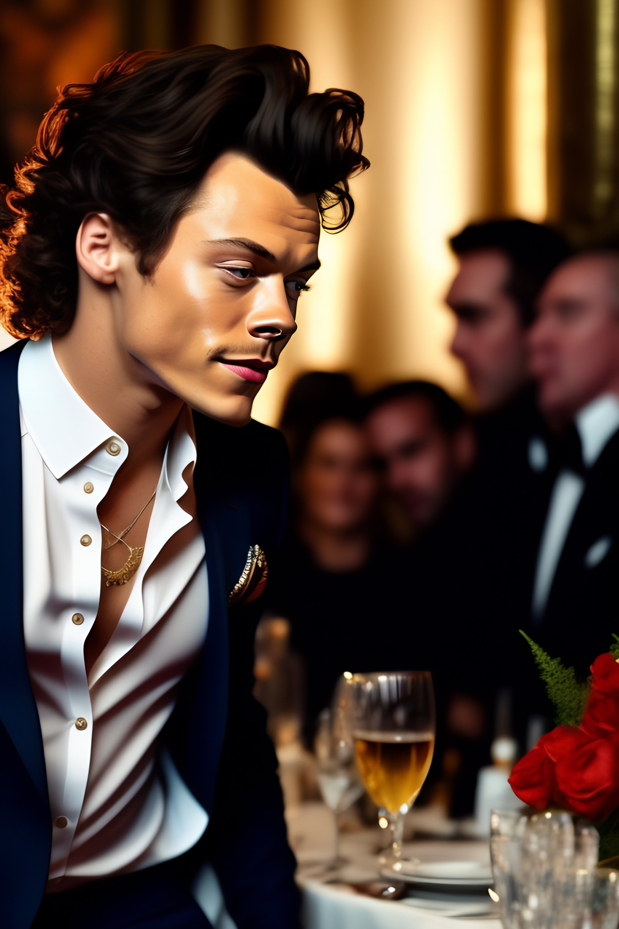 Lexica - Hyper realistic photograph, harry styles, new york, party