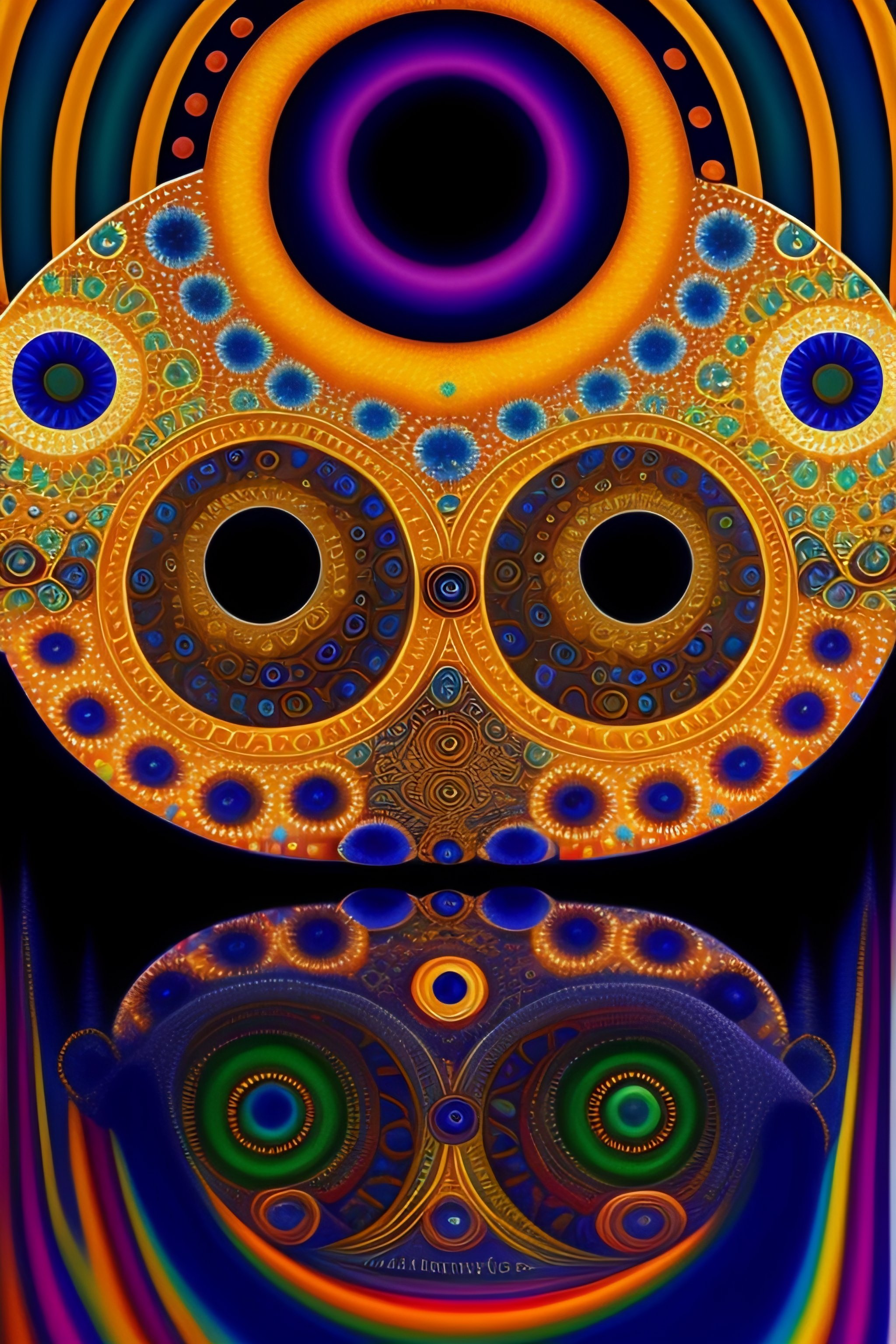 Lexica - A painting by Klimt of many eyes, trippy, DMT