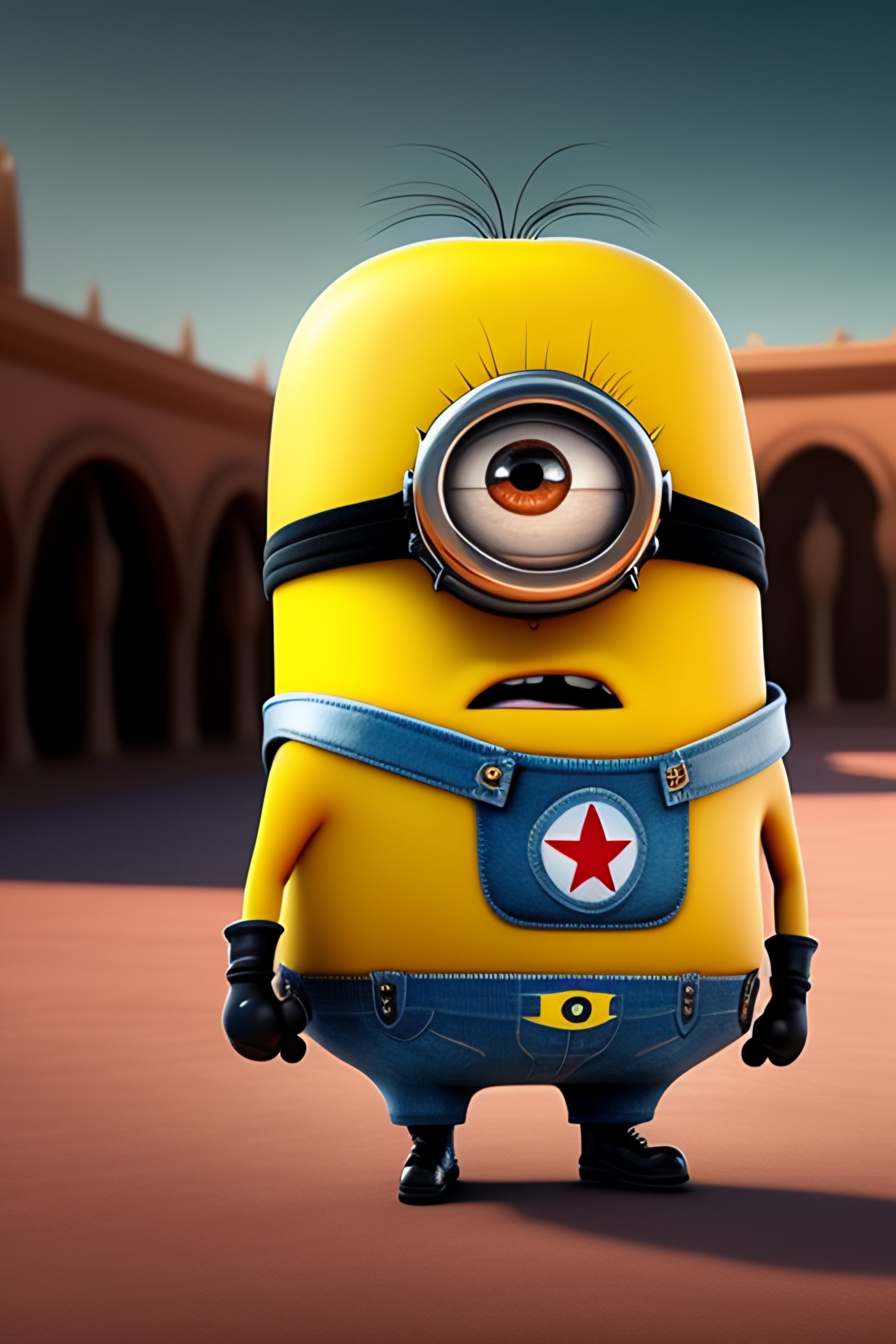 Lexica - A minion from the movie gru despicable me fights against pedro ...
