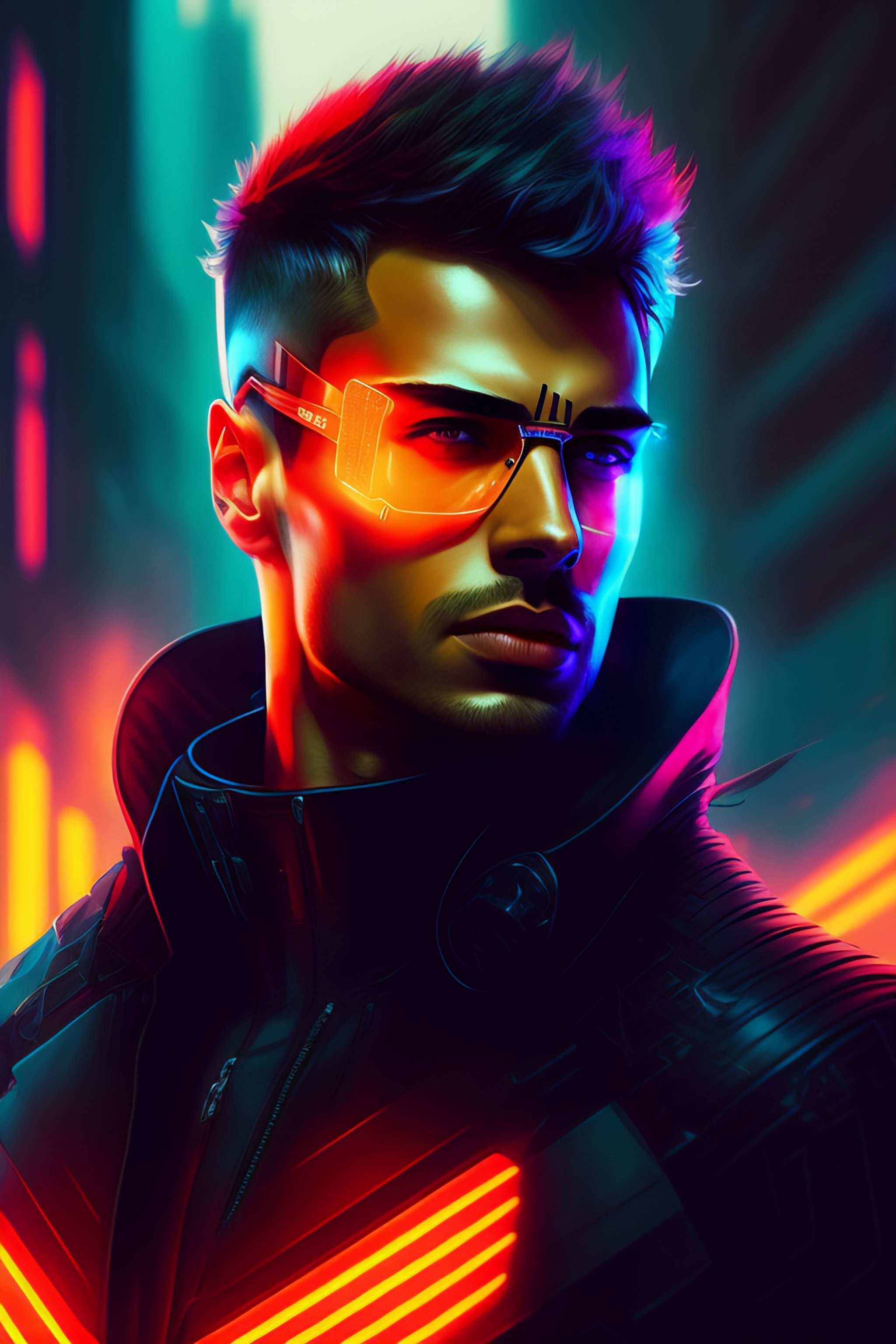 Lexica - Theo james as cyclops , cyberpunk futuristic neon. by ismail ...