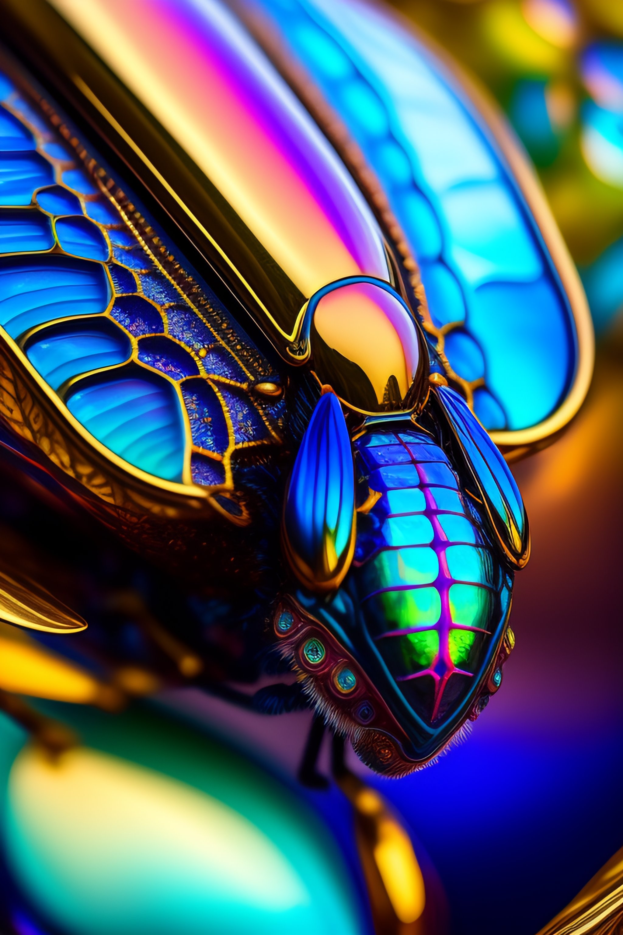 Lexica - Iridescent, insect, scales, large wings, blues, textured ...