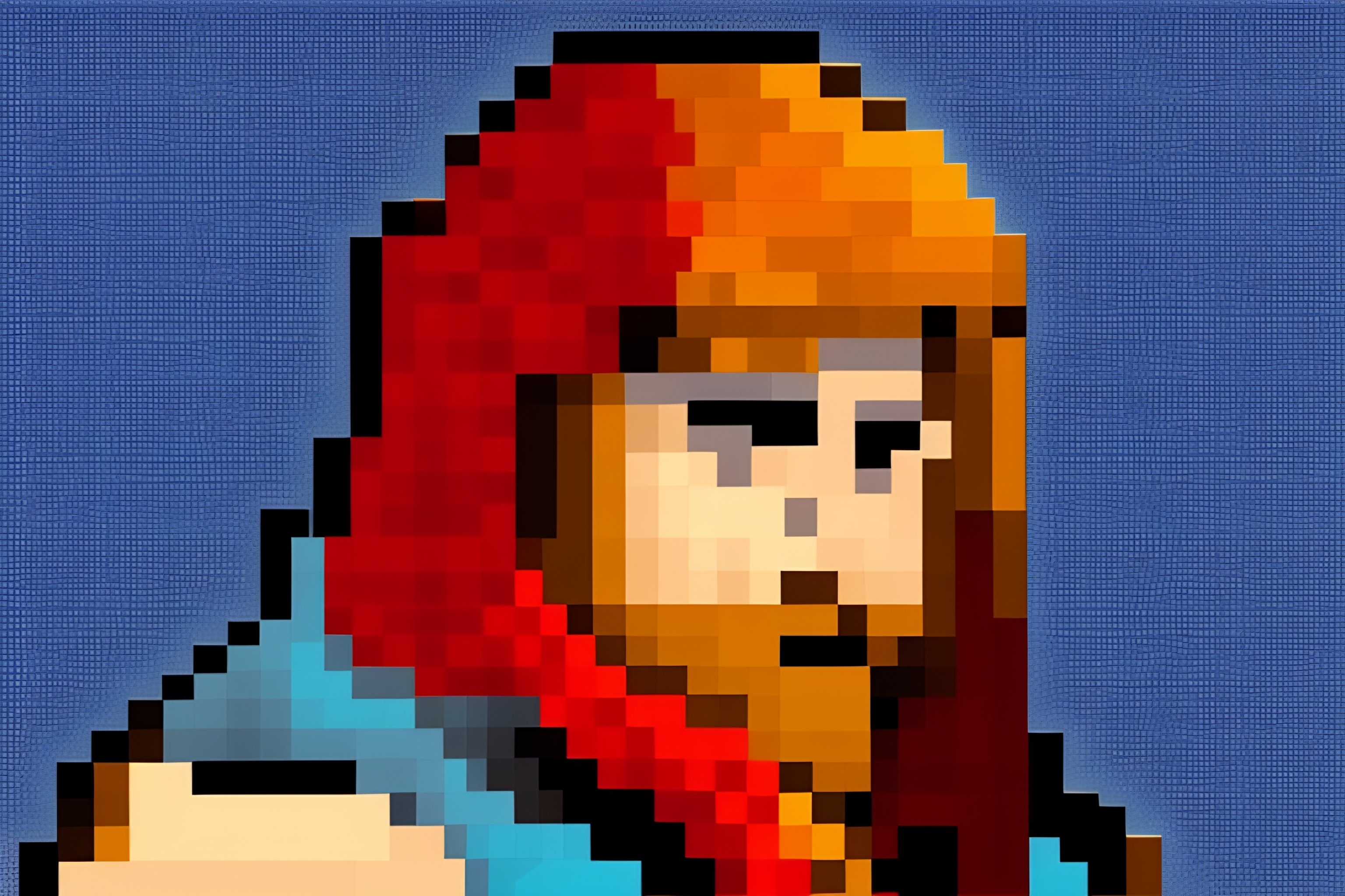 Minecraft Pixel Art Thor Grid