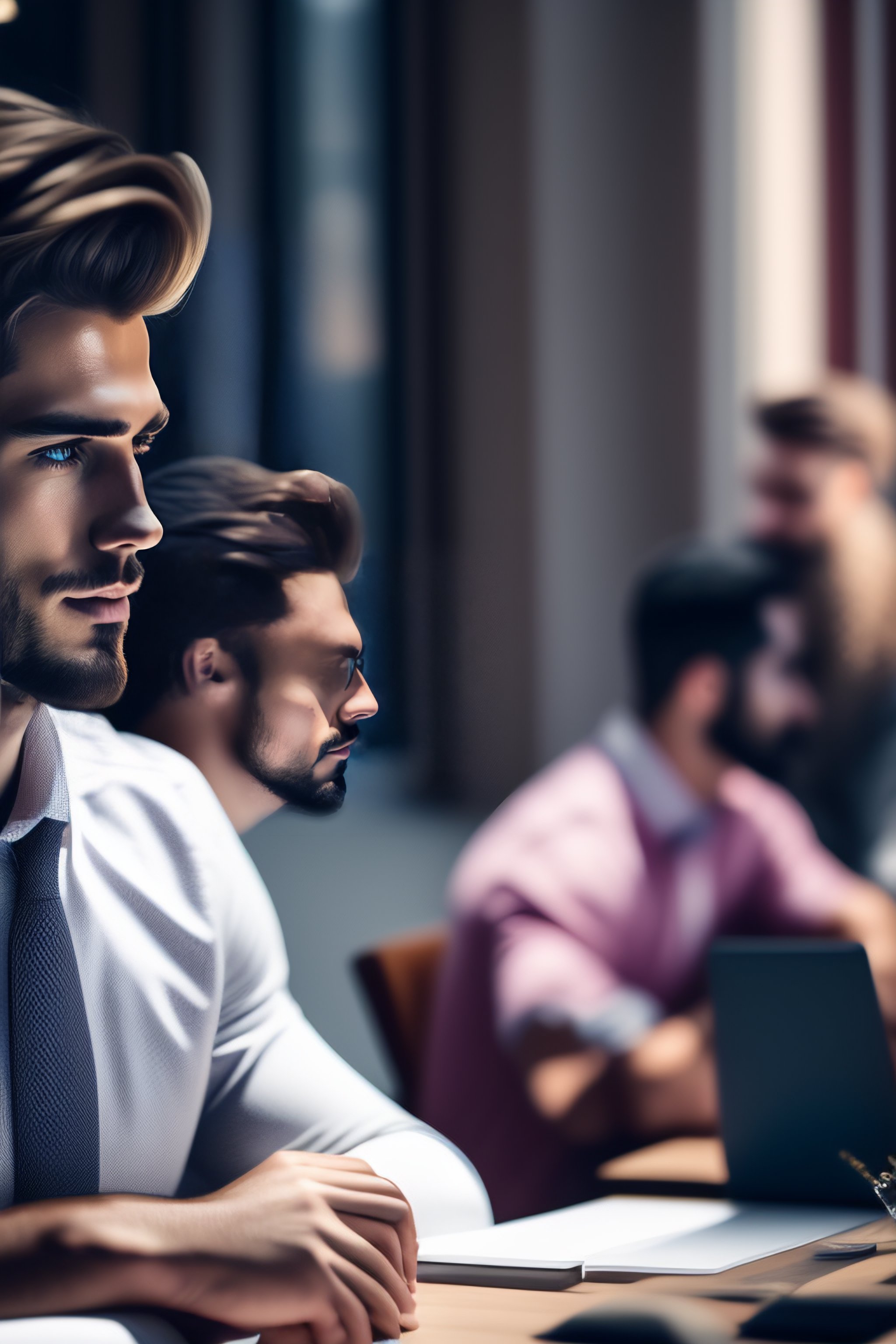 Lexica - A professional photograph of 22 year old handsome men working ...