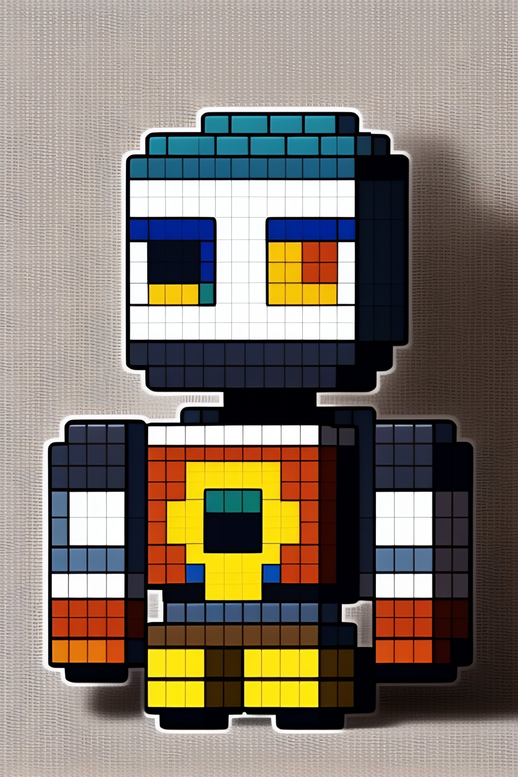 Lexica - 8-bit pixel art of robot designed by takashi murakami, facing ...