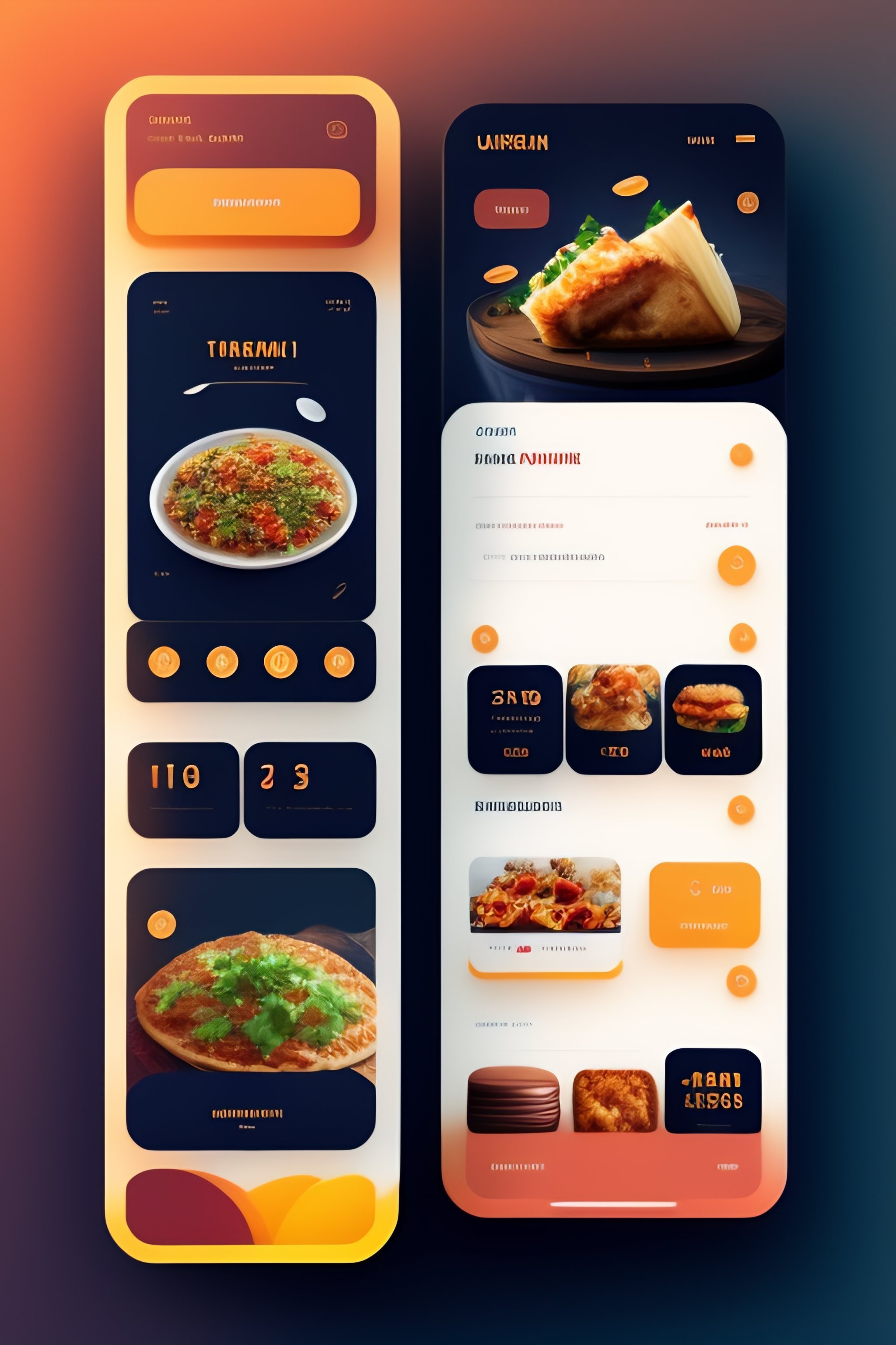 Lexica - UI design, food, behance, dribbble