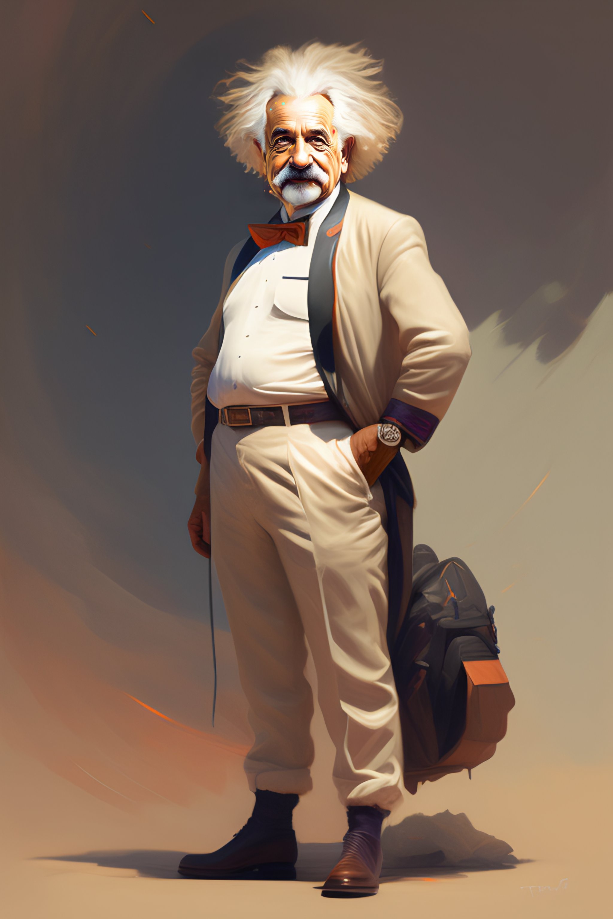 Lexica - Full body highly detailed portrait of Albert Einstein , by ...