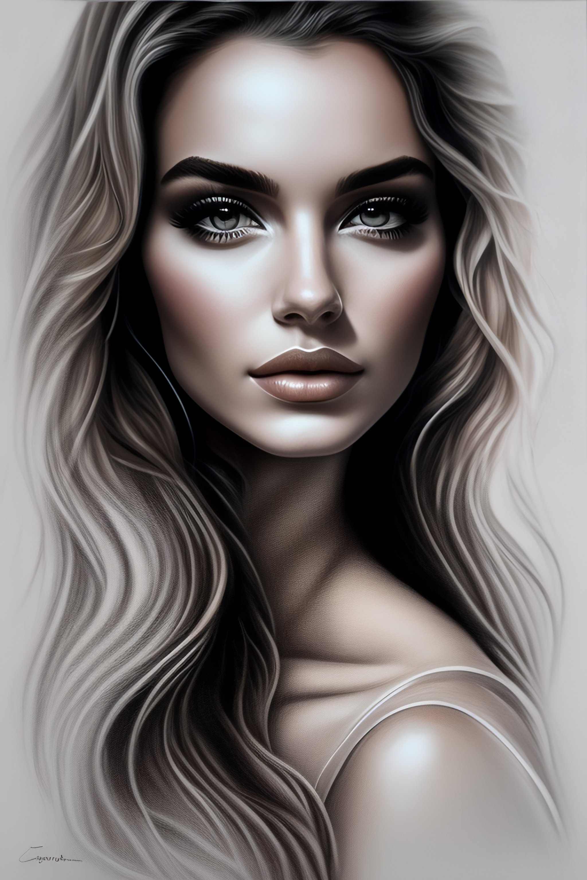 Lexica - ! dream drawing of a very beautiful woman, highly detailed ...