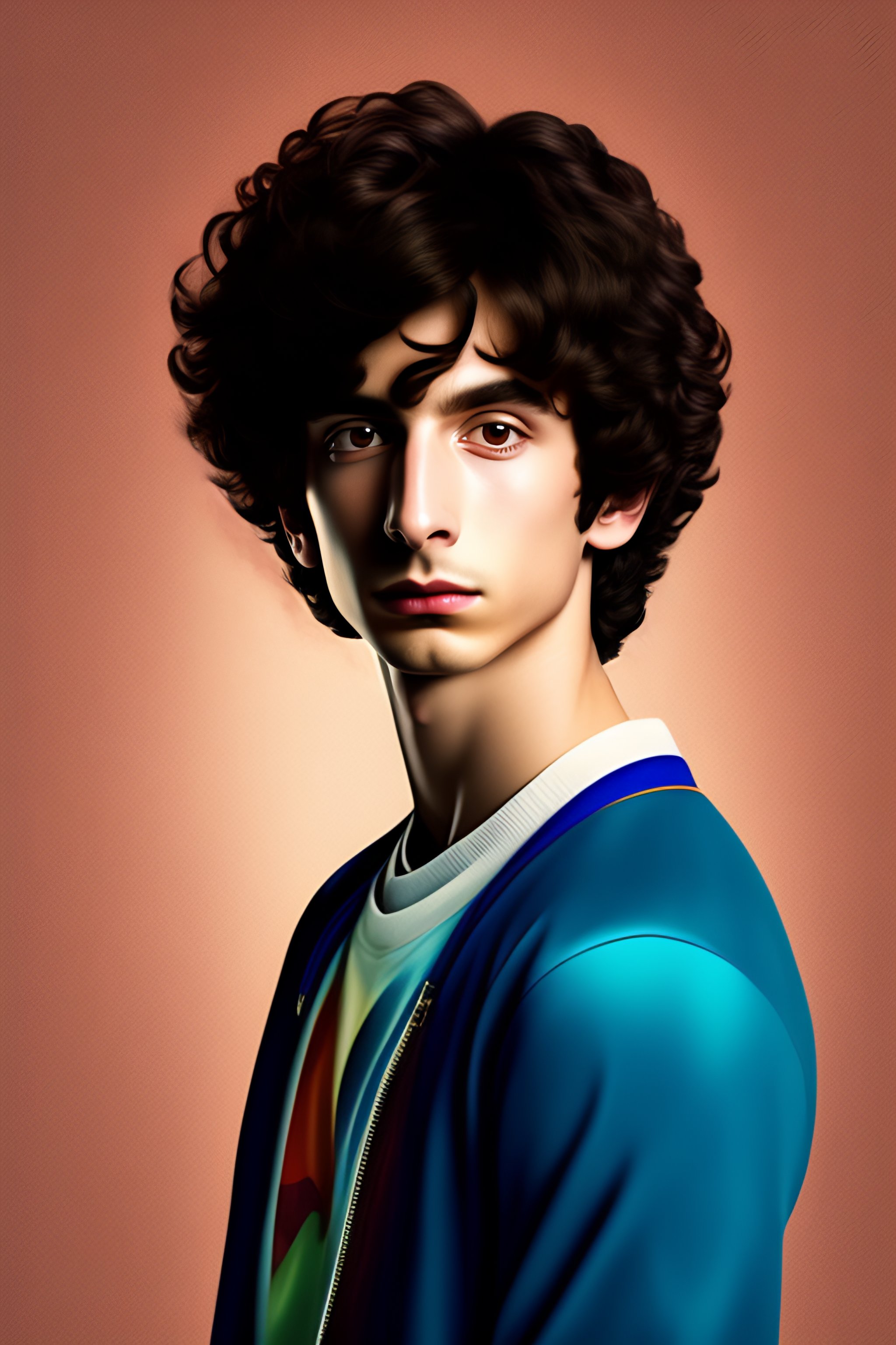Lexica - A detailed portrait of finn wolfhard in the style of dragon ball z