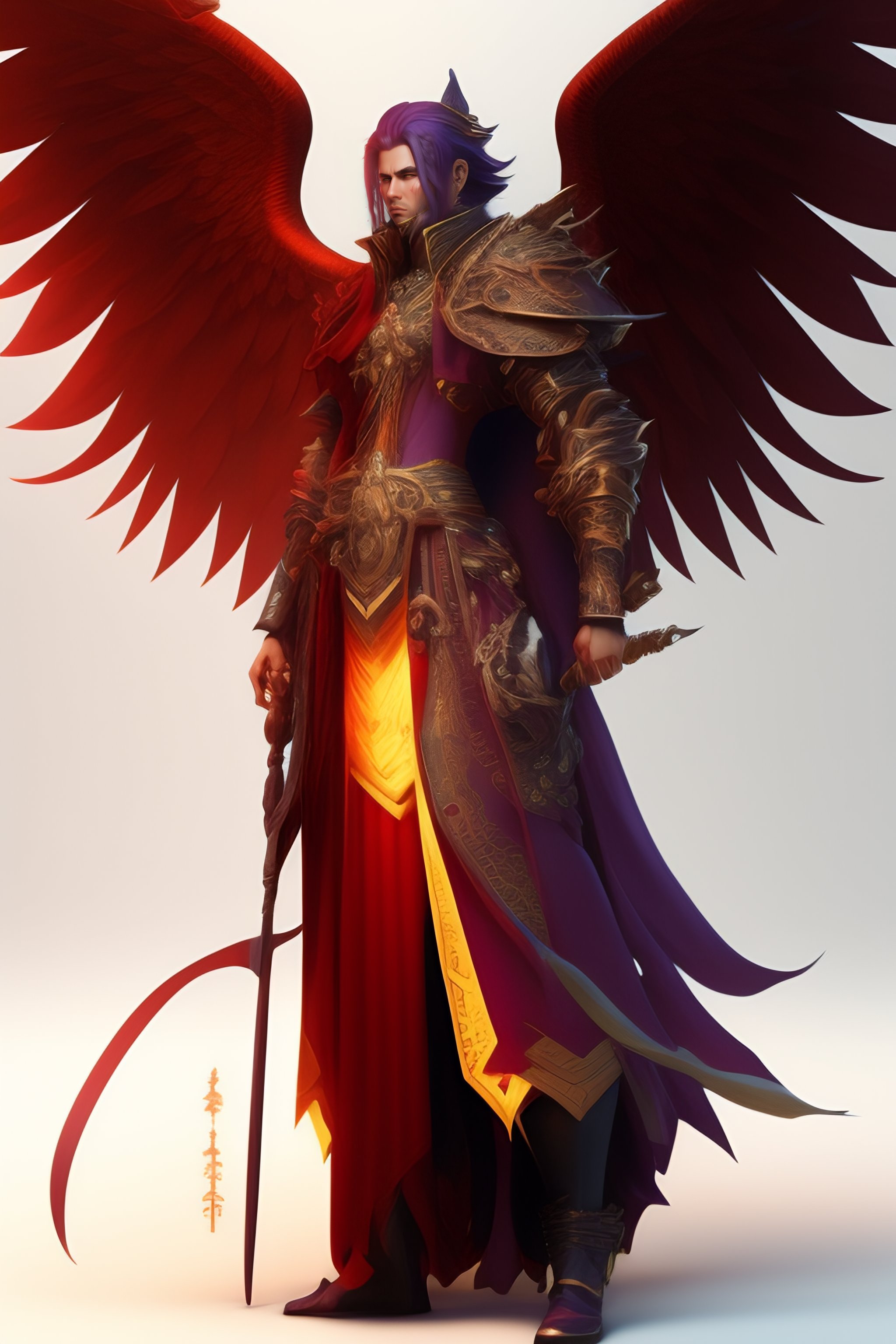 Lexica - Professional full body figure illustration of fire hashira ...