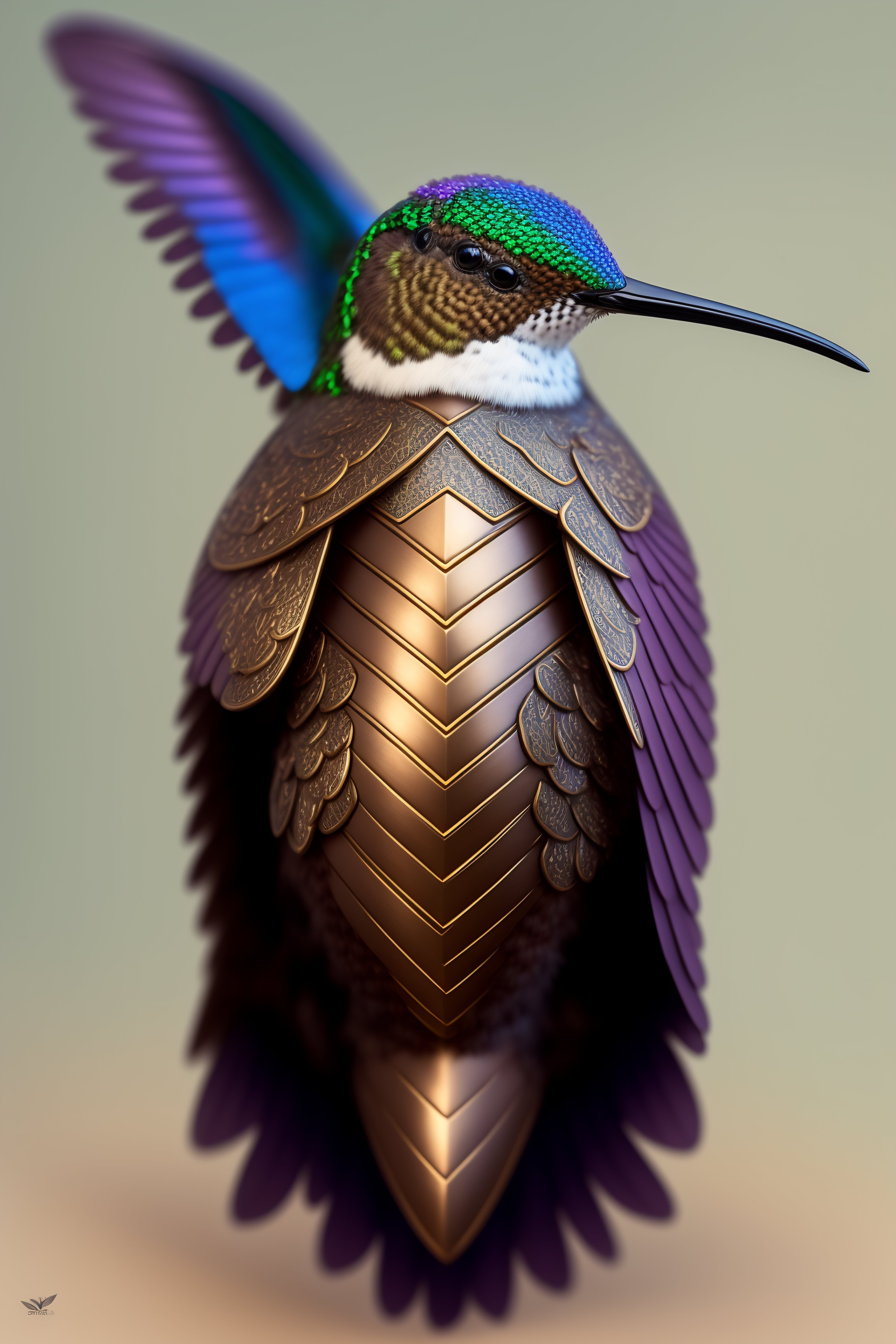 Lexica - Hummingbird, armor, and realistic to produce a highly ...