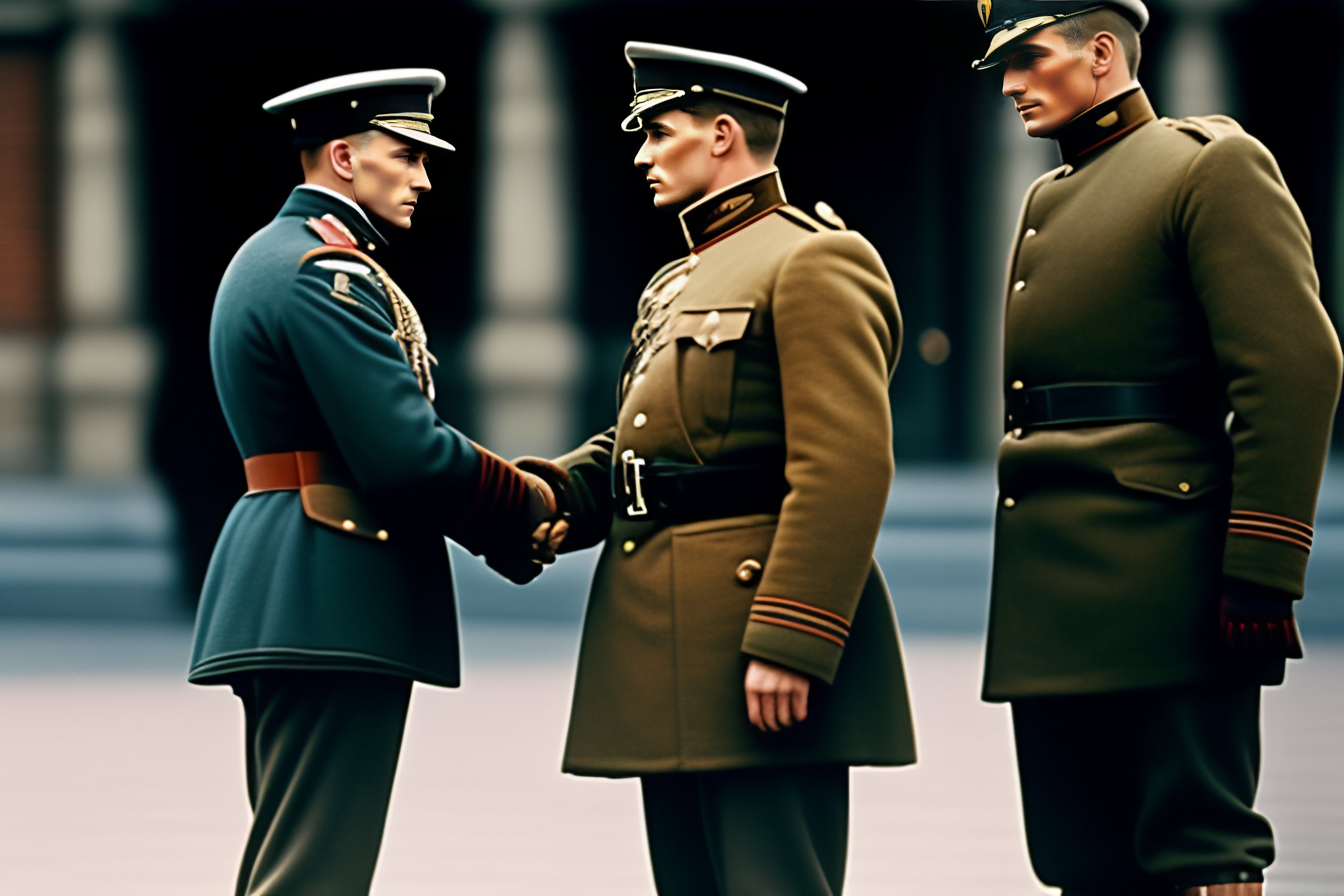Lexica - German soldier and Russian soldier shaking hands during World ...
