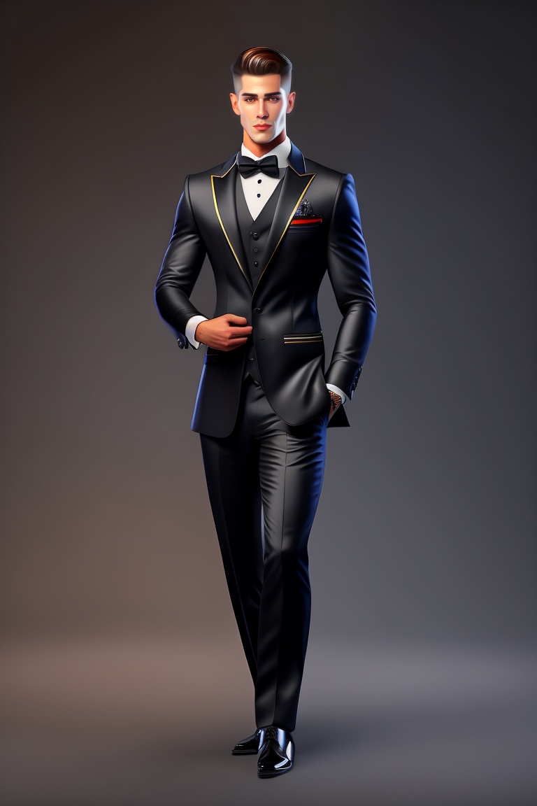 Lexica - A men butler dressed in a bussiness suit, realistic style ...