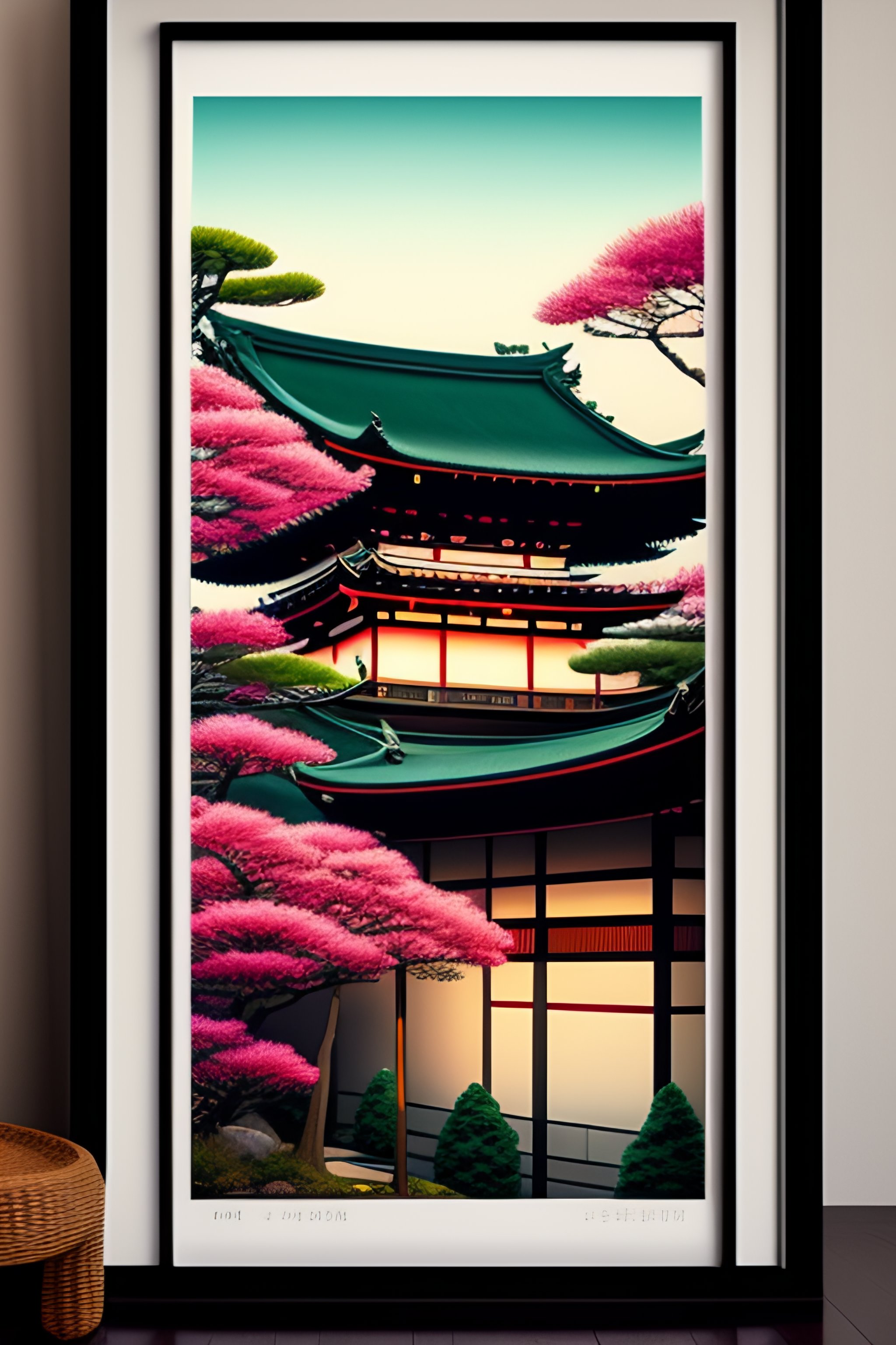 Lexica - Japanese art inspired wallflower wall print of a cute tokyo ...