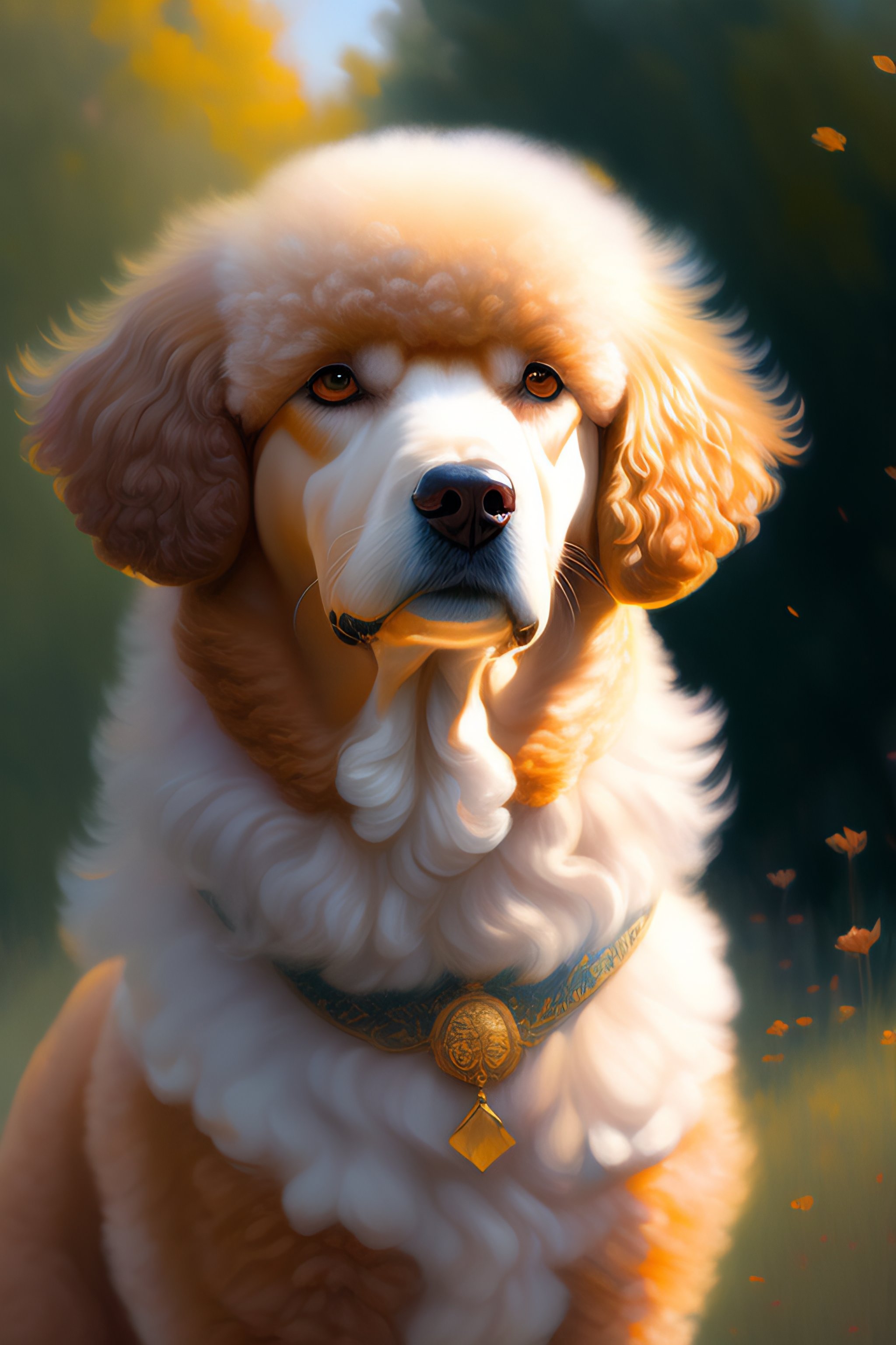 Lexica - Beautiful anime painting of a Poodle Dog, relaxing summer , by ...