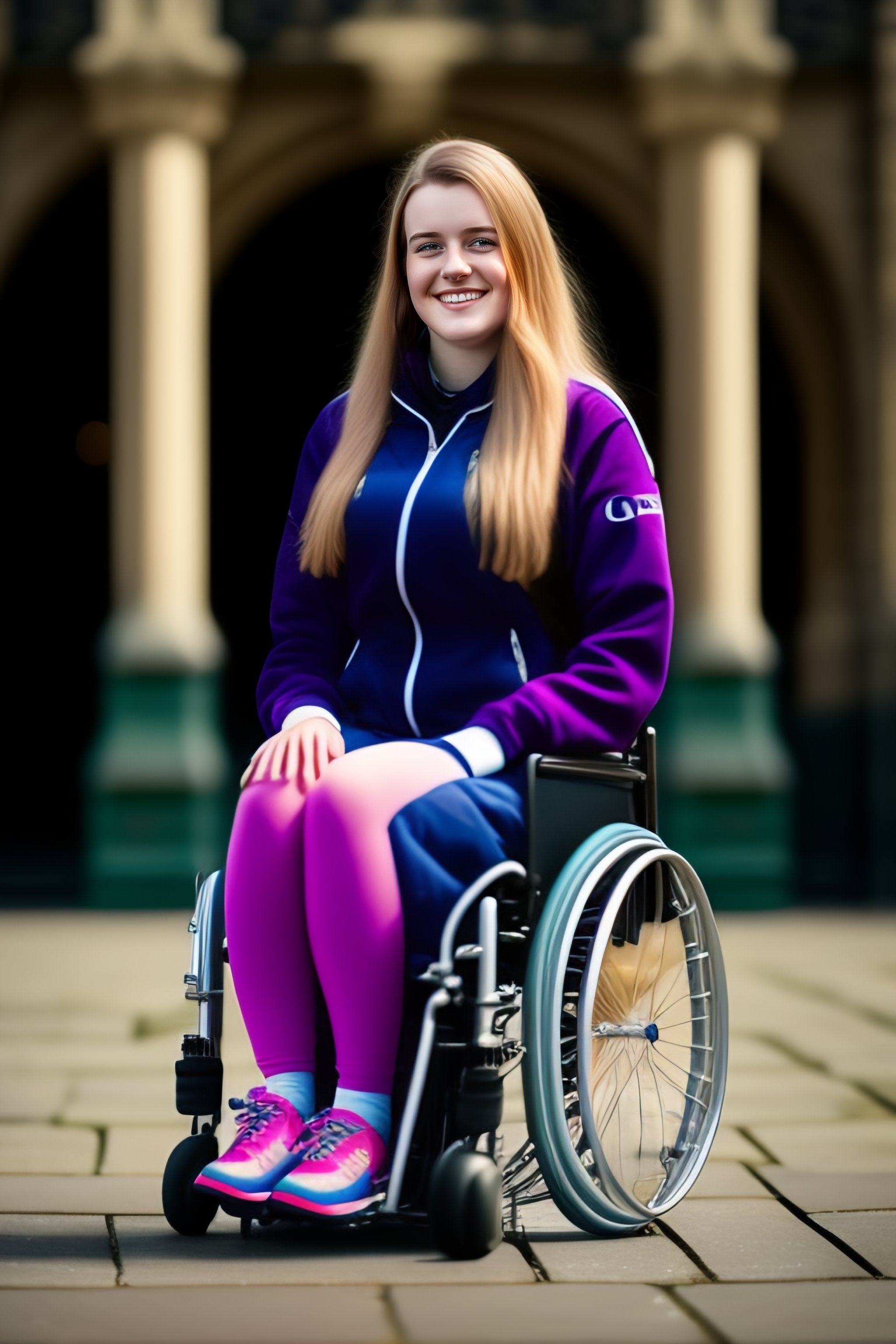 Lexica - Portrait of a disabled student, 21 years old, british, female ...