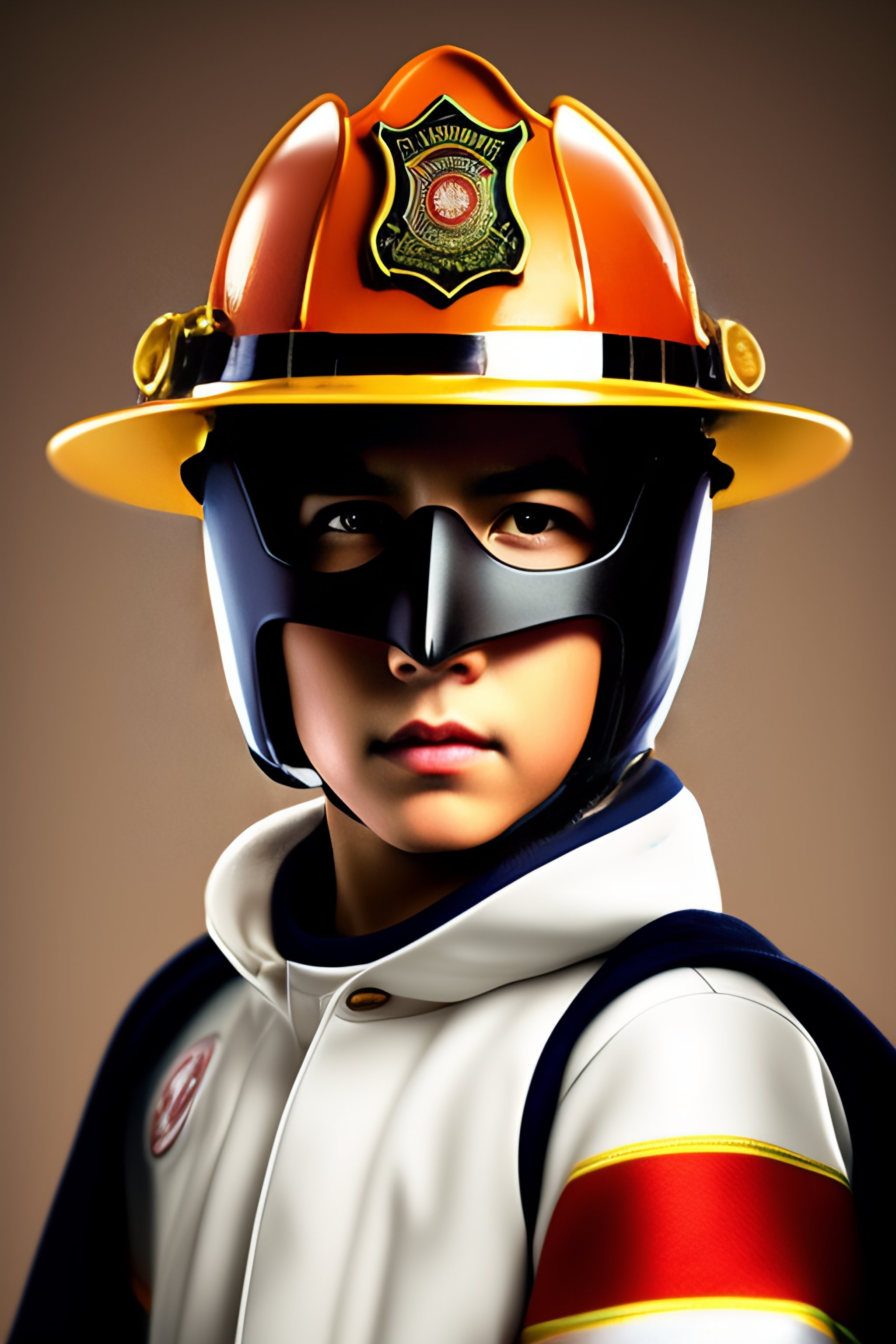 Lexica - Create a firefighter in turn out gear that looks like batman