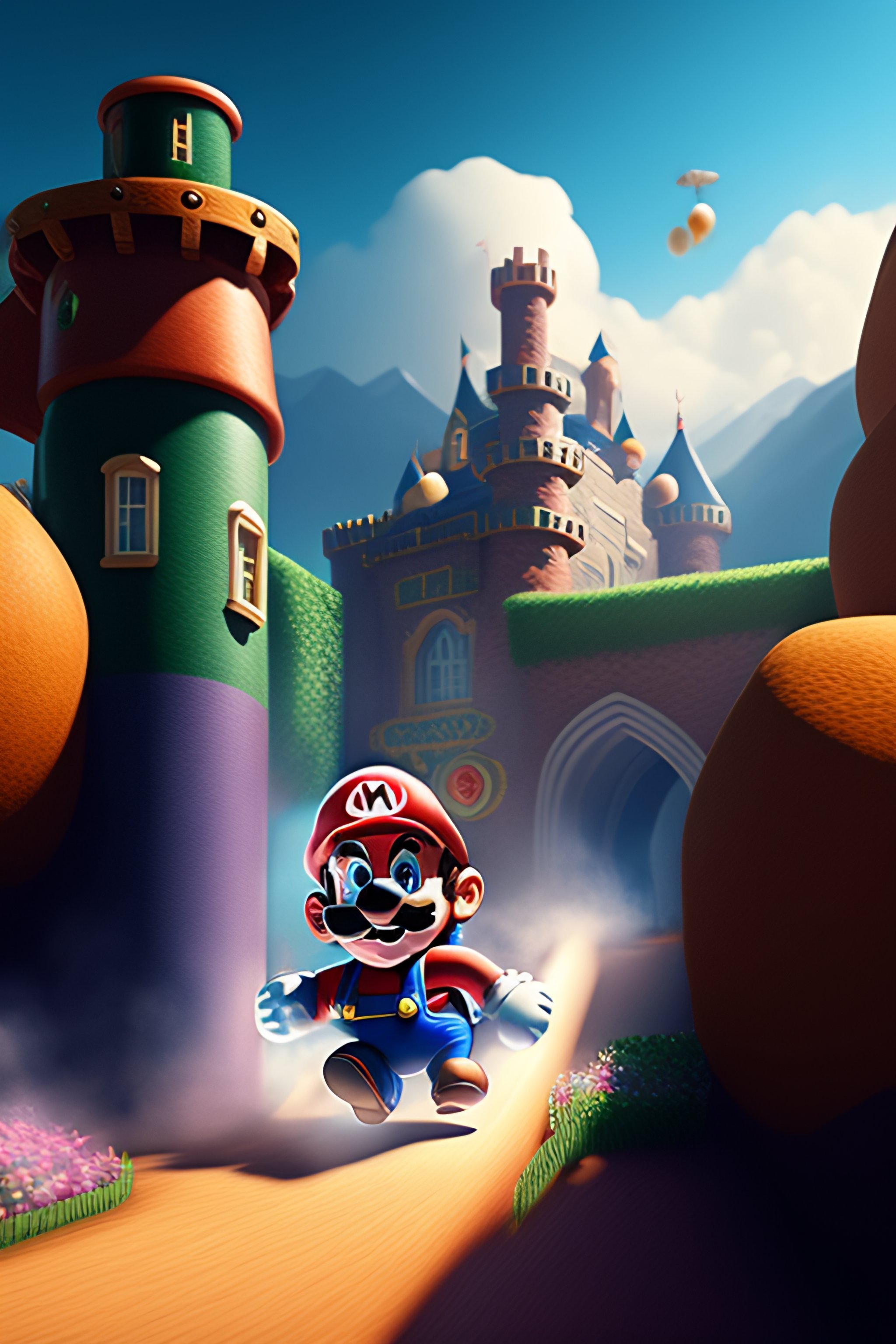 Lexica - Mario escaping from castle