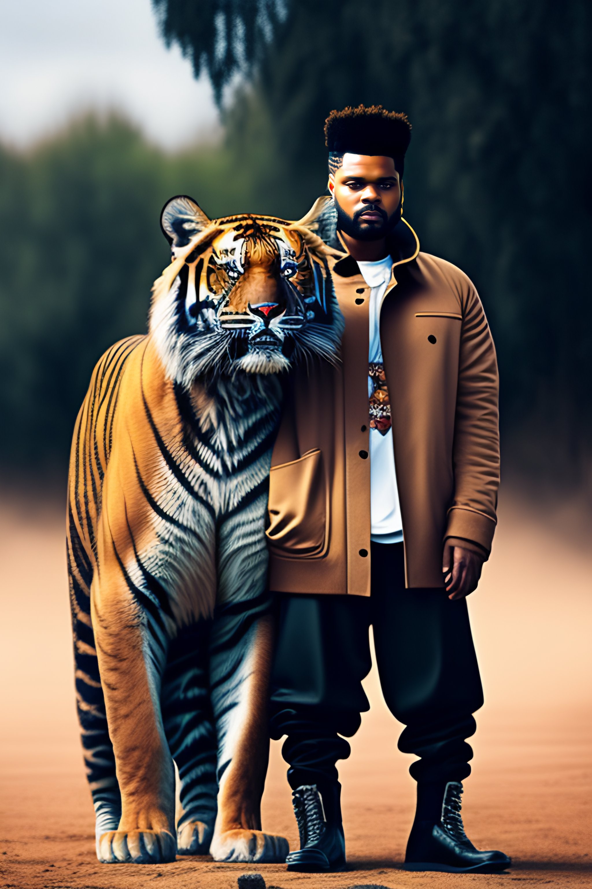 Lexica - The Weeknd with a tiger