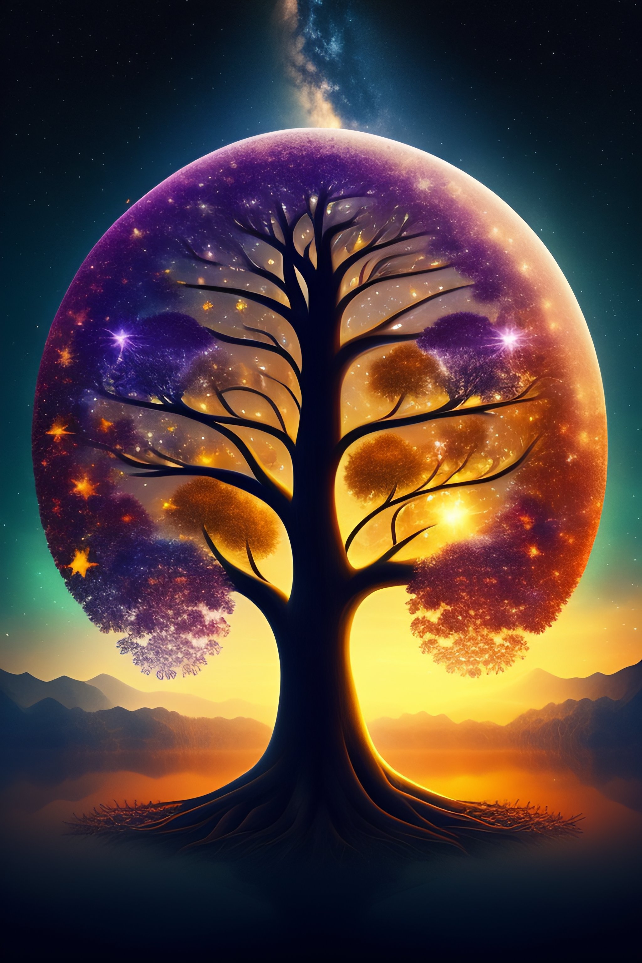 Lexica - Tree of life; stars in the sky; epic; reverence;