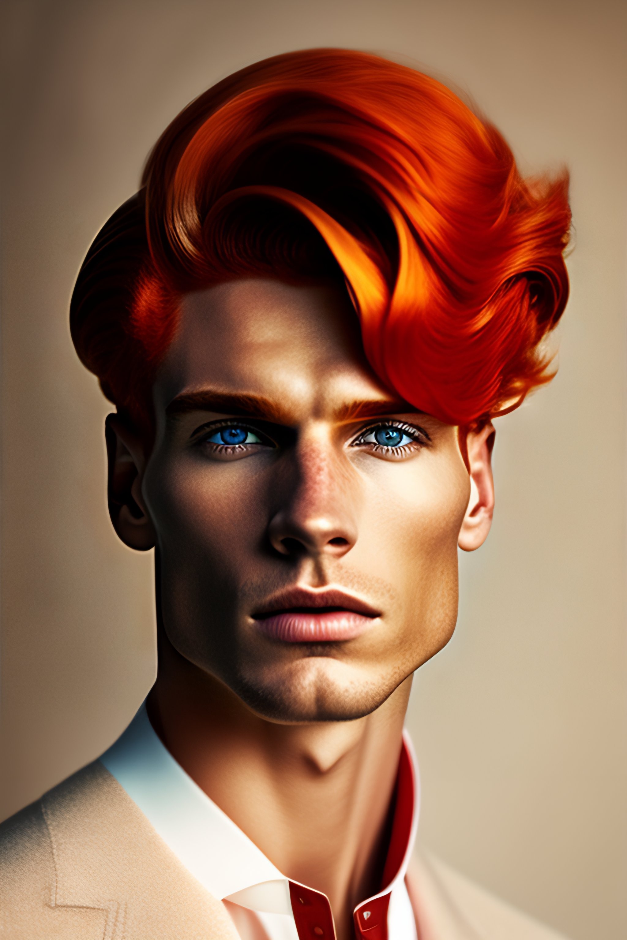 Lexica - Photograph, charismatic male general contractor, oval jaw ...