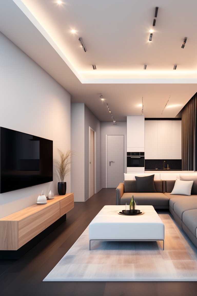 Lexica - A normal, whitewashed and clean apartment, modernly designed ...