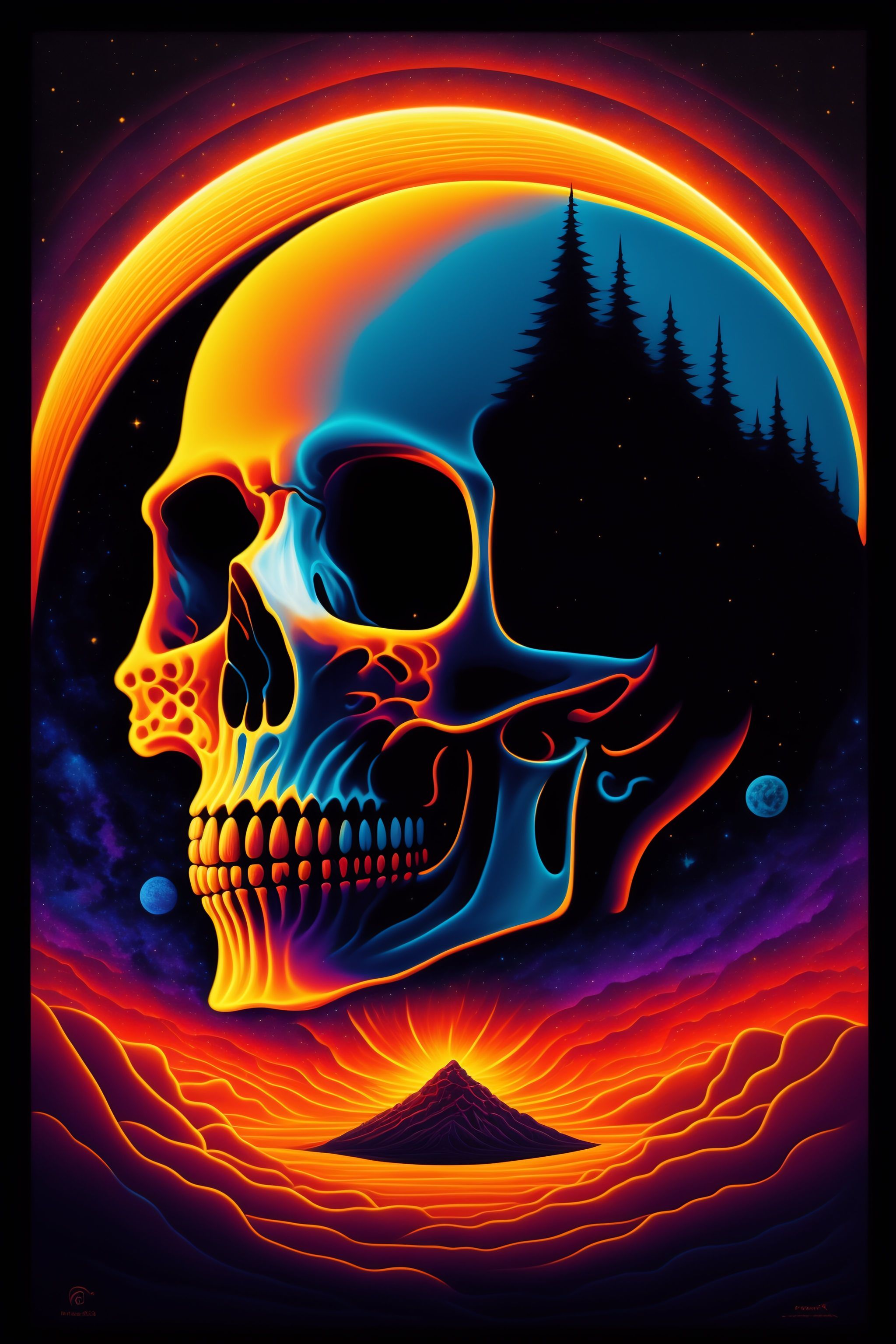 Lexica - Ngc 3132 melting mysterious skull landscape by Casey Weldon ...