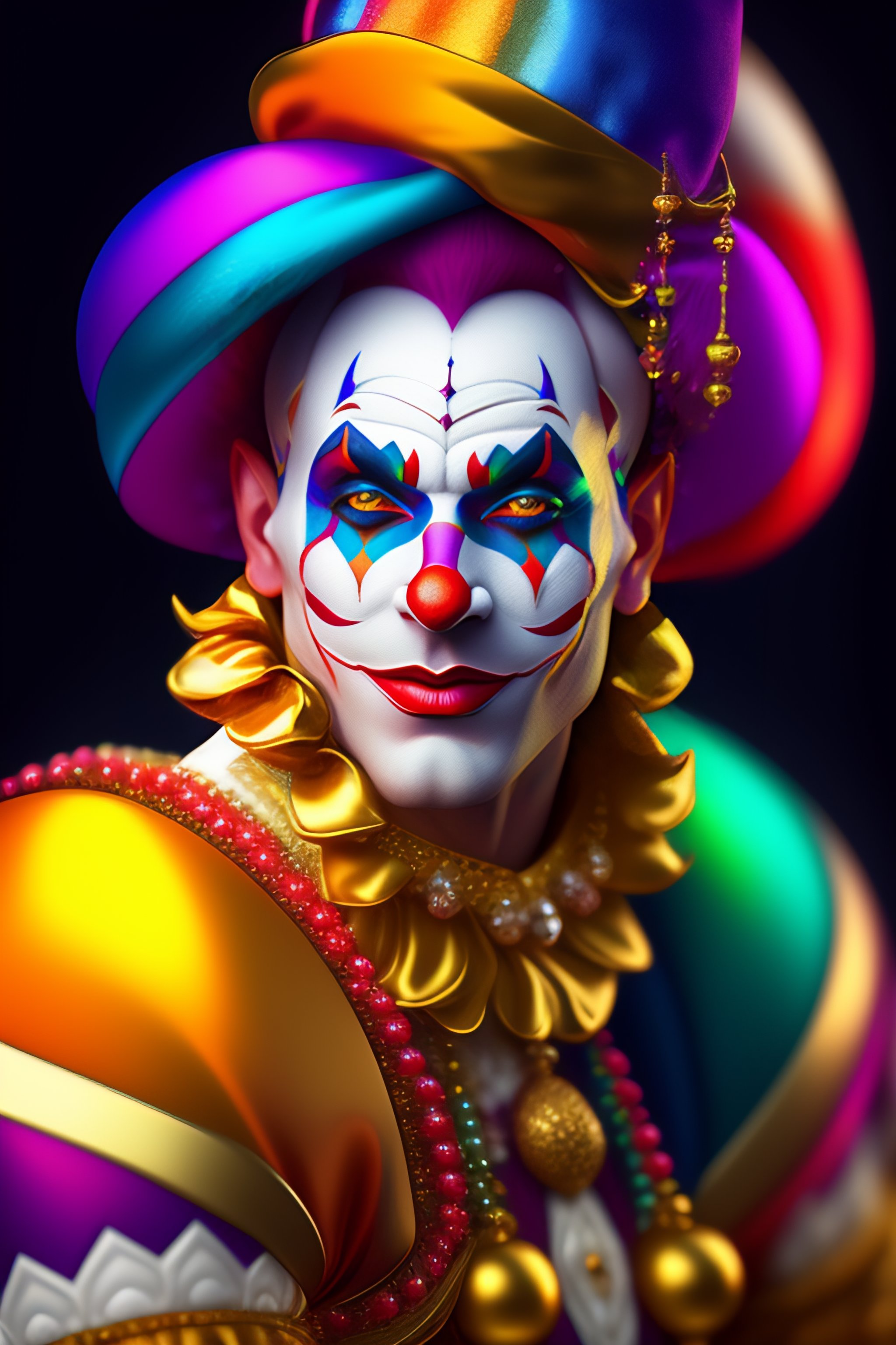 Lexica - Award winning digital sketch of a full jester bauble ...
