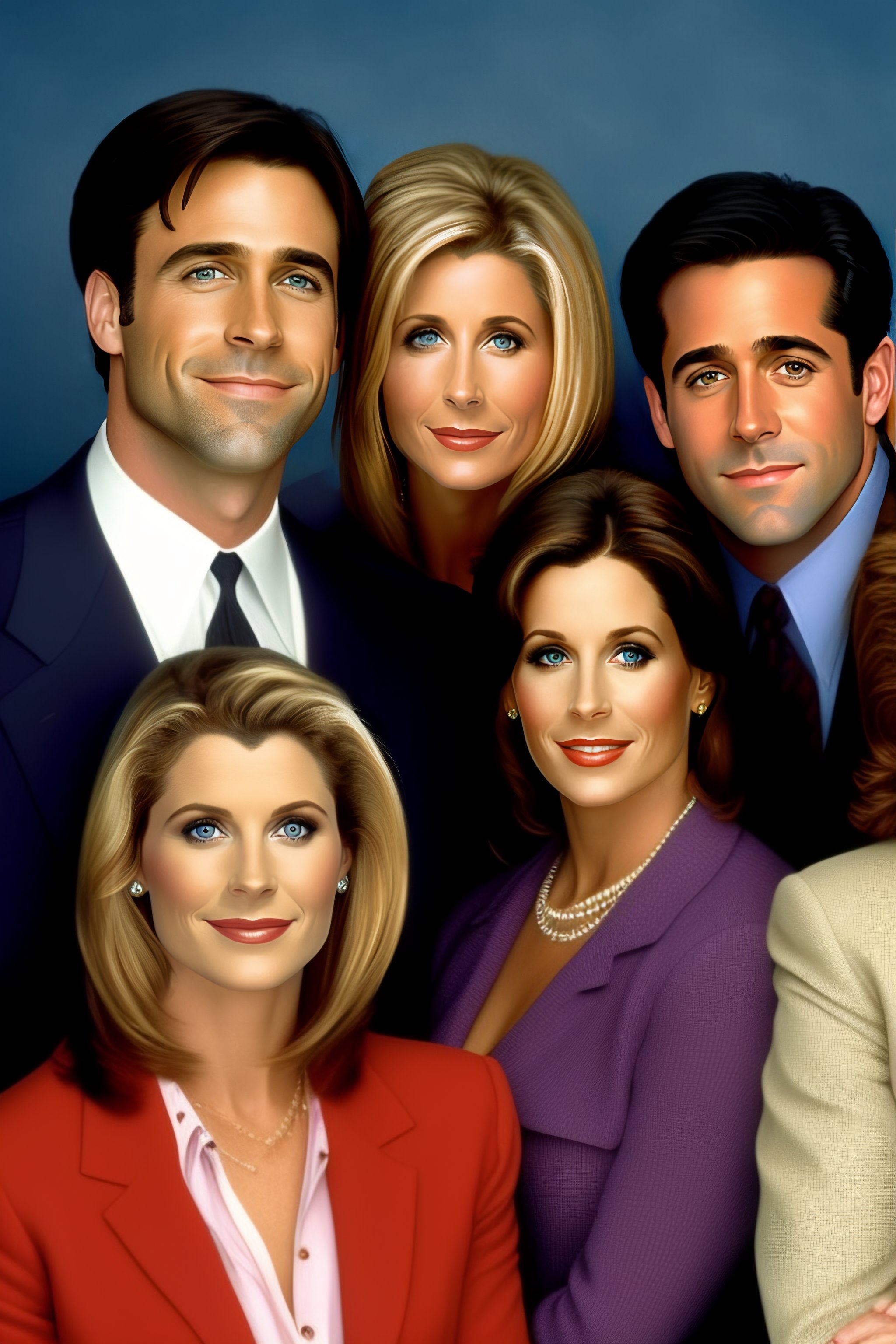 Lexica - Portrait of the office to show cast in friends